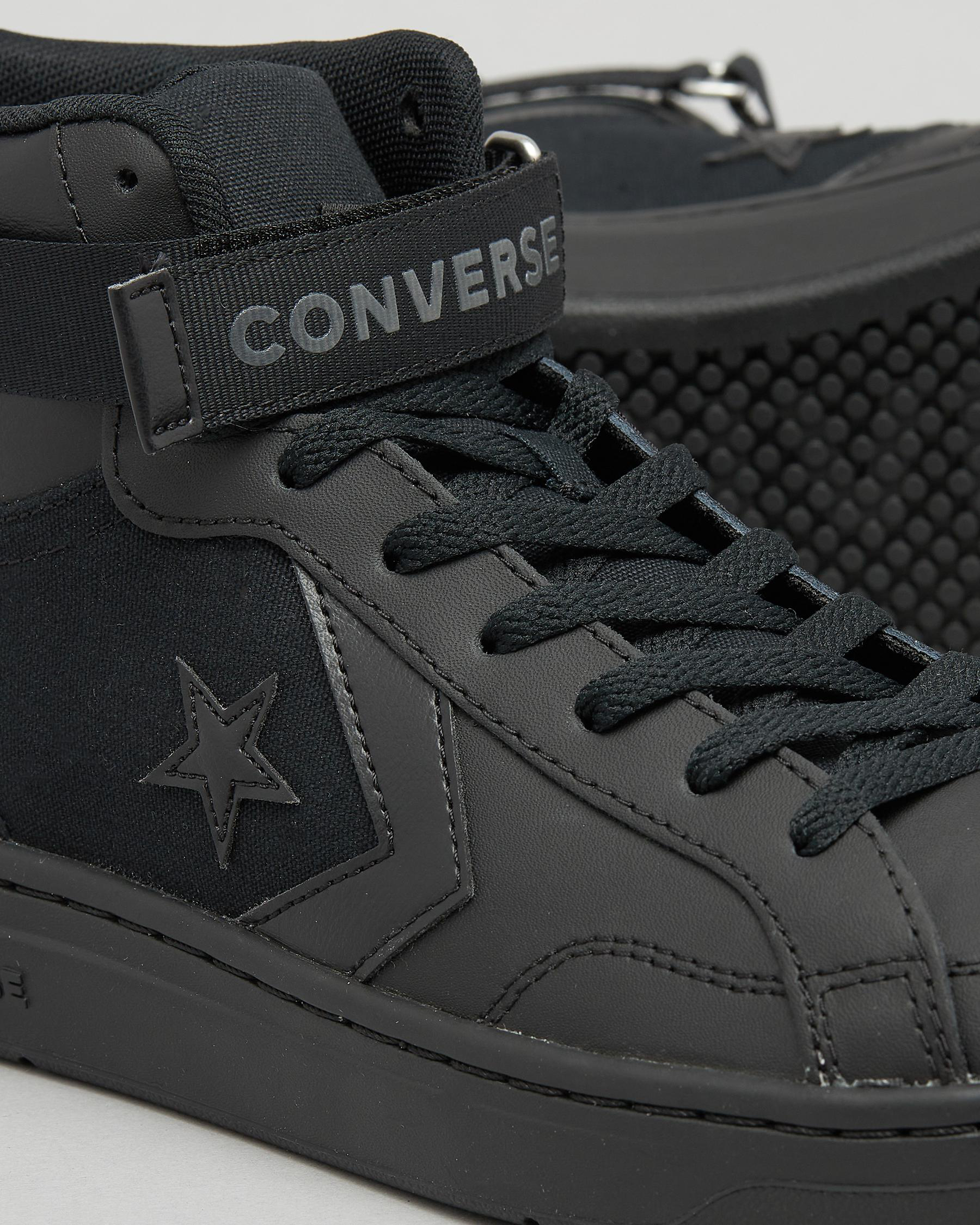 Shop Converse Chuck Taylor Pro Blaze V2 Mid Shoes In Black/black/black ...