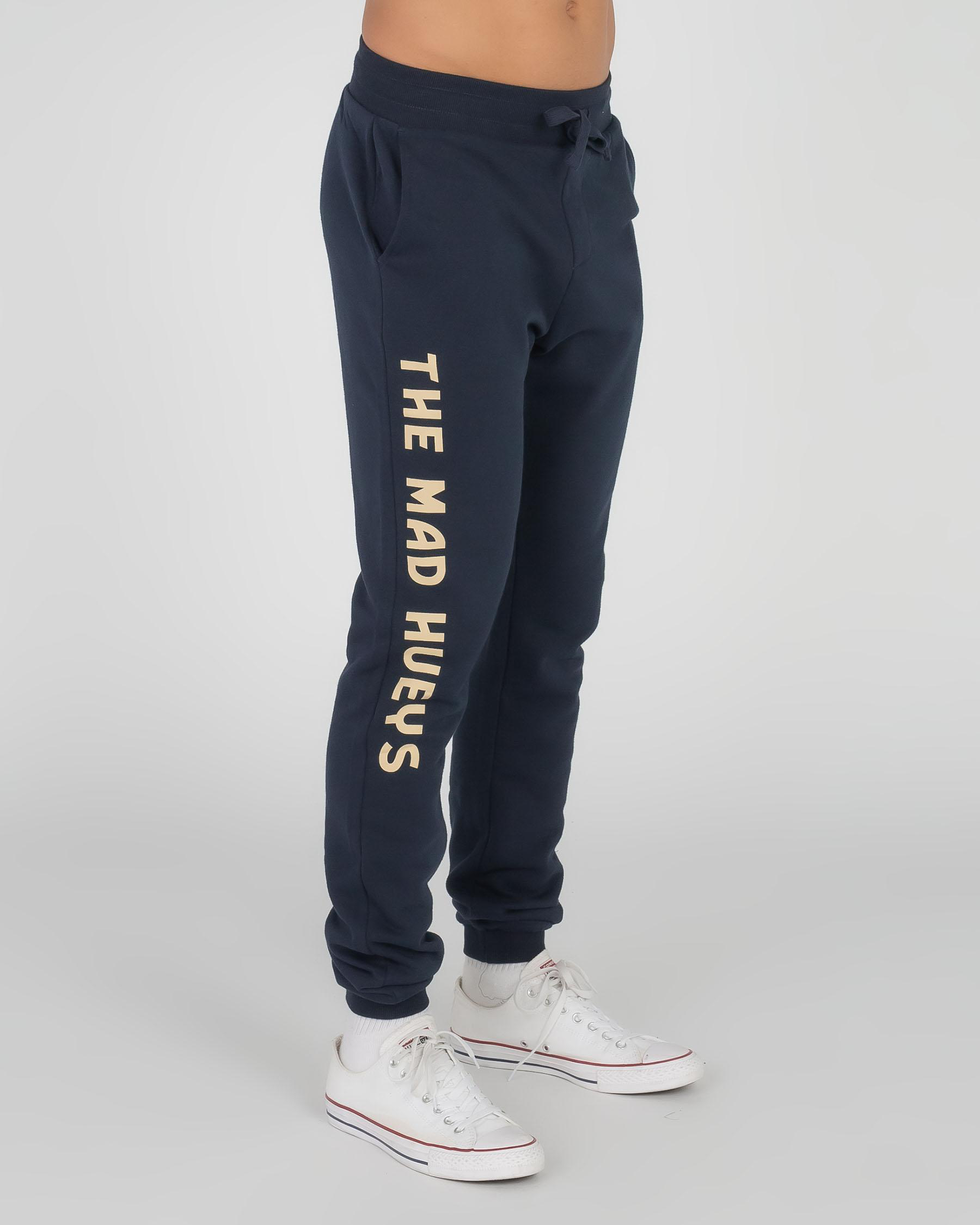Shop The Mad Hueys The Retro Captain Track Pants In Navy - Fast ...