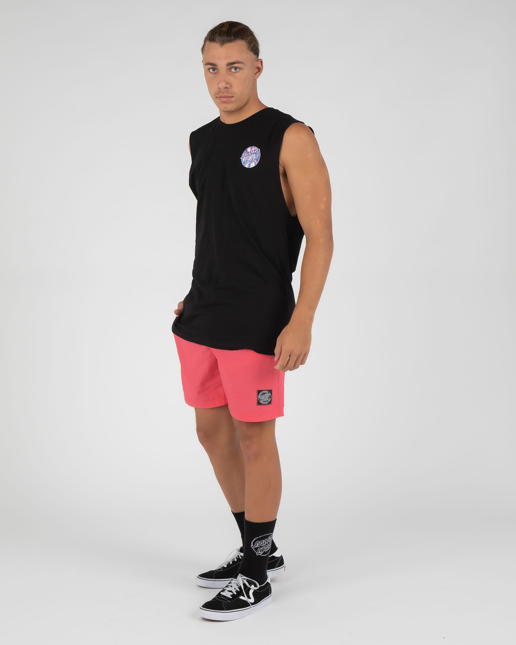 Shop Santa Cruz Cruizier Reactive Shorts In Raspberry - Fast Shipping ...