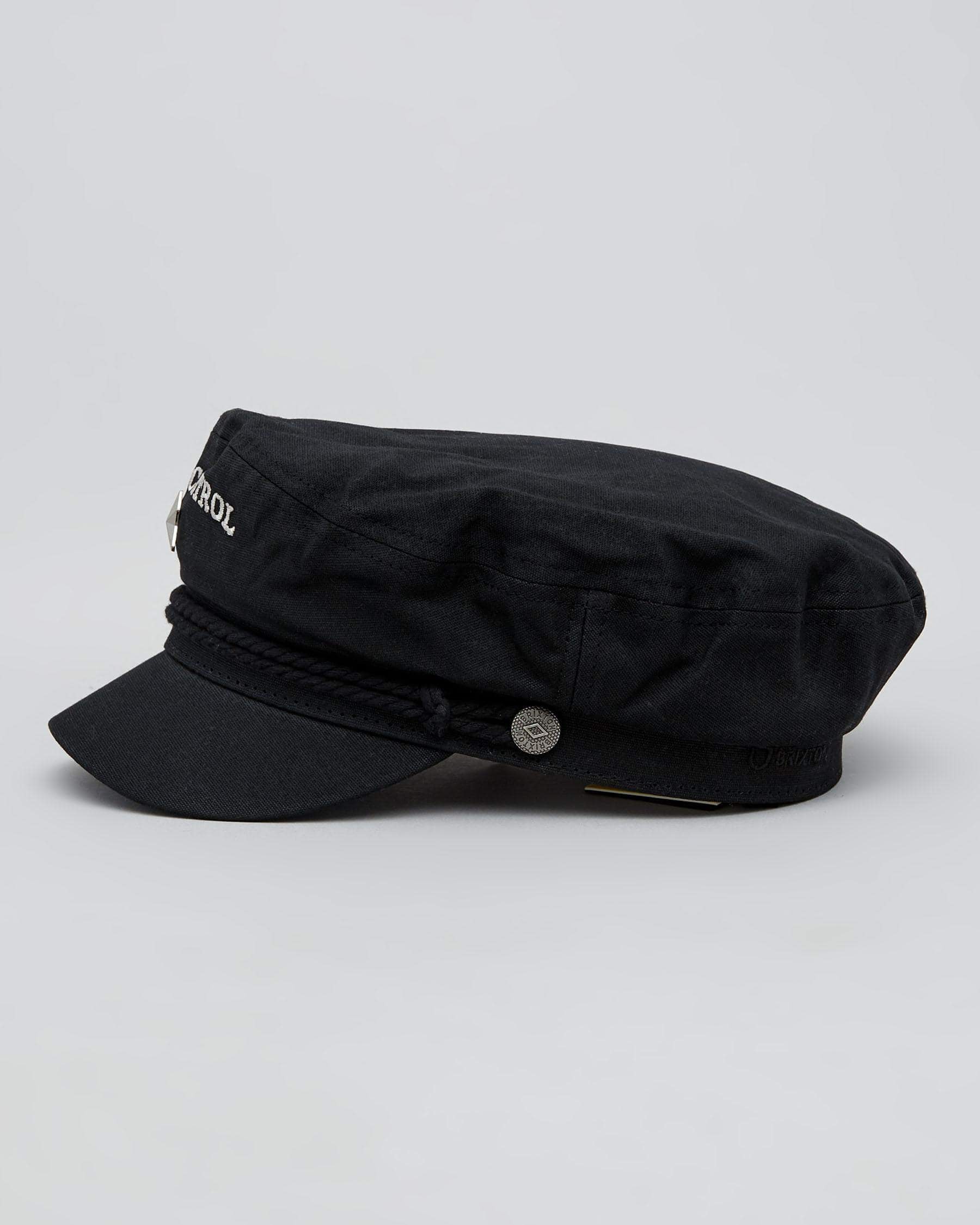 Shop Brixton Out Of Control Fiddler Cap In Black - Fast Shipping & Easy ...