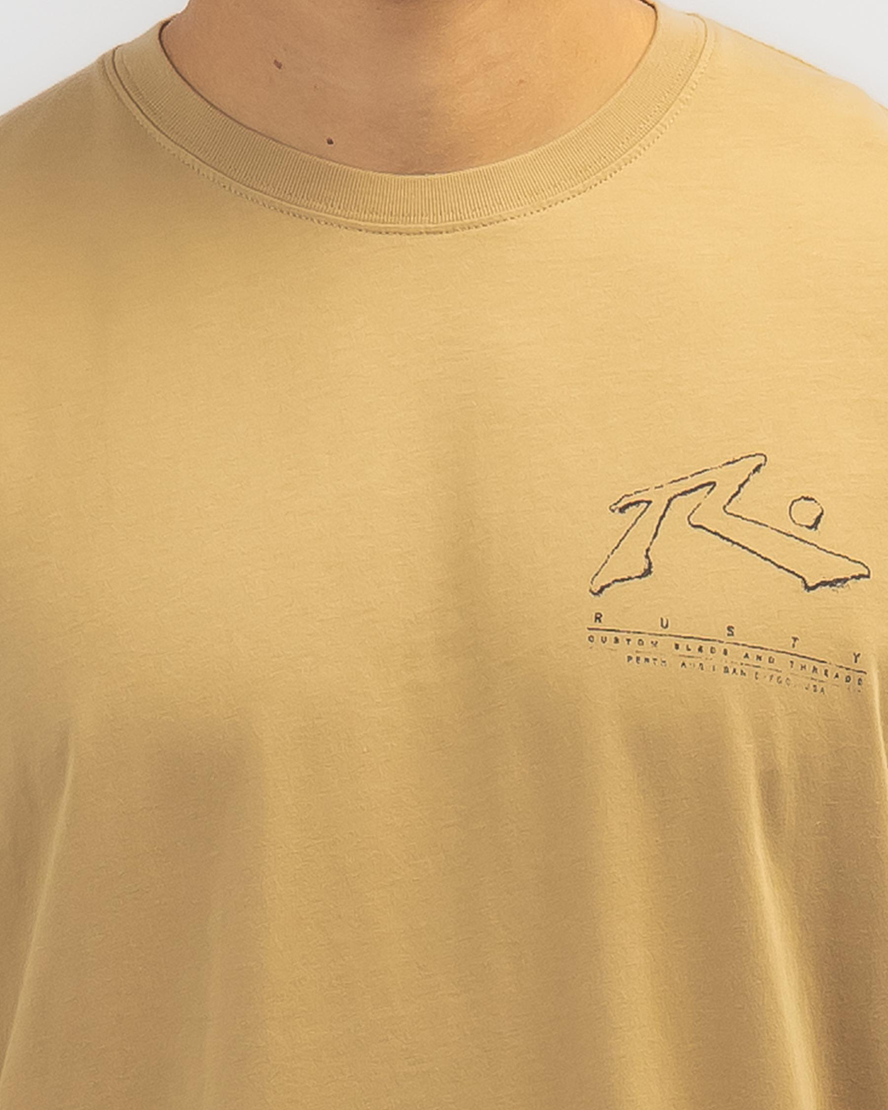 Shop Rusty Sleds And Threads T-Shirt In Khaki 1 - Fast Shipping & Easy ...