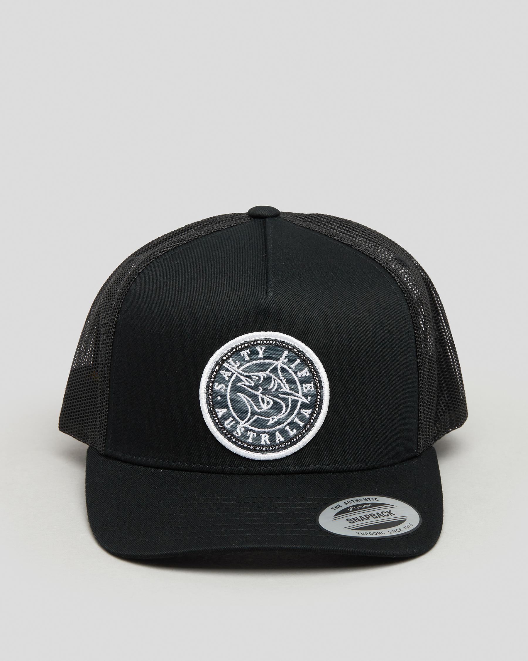 Shop Salty Life Ripple Trucker Cap In Black - Fast Shipping & Easy ...