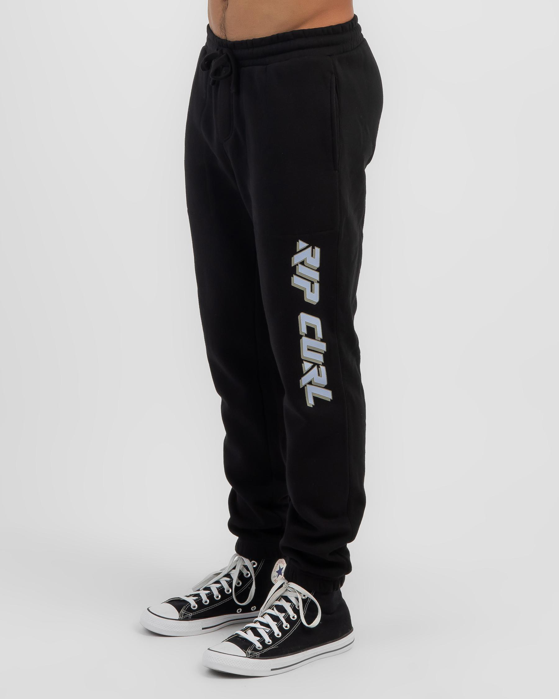 Rip Curl Fade Out Icon Track Pants In Black/blue - FREE* Shipping ...