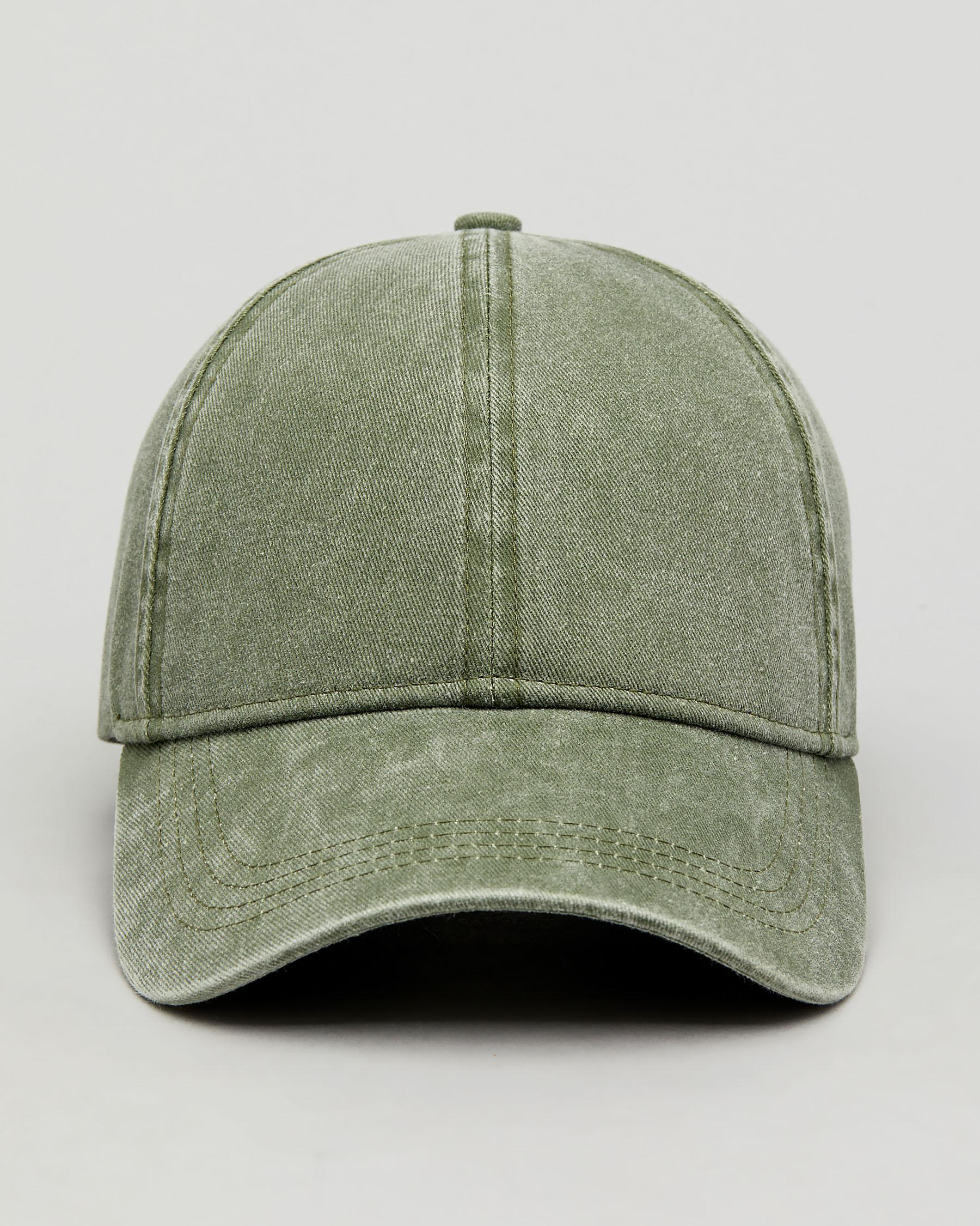 Shop Lucid Washed Up Dad Cap In Washed Olive - Fast Shipping & Easy ...