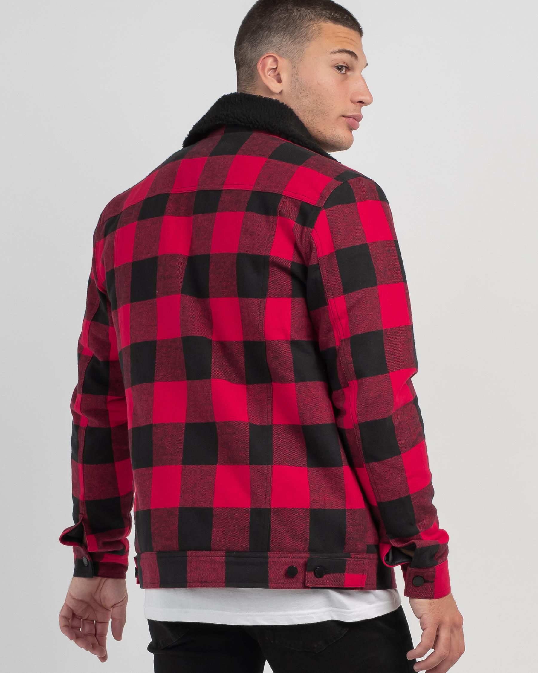 Shop Dexter Outpost Jacket In Black/red - Fast Shipping & Easy Returns ...