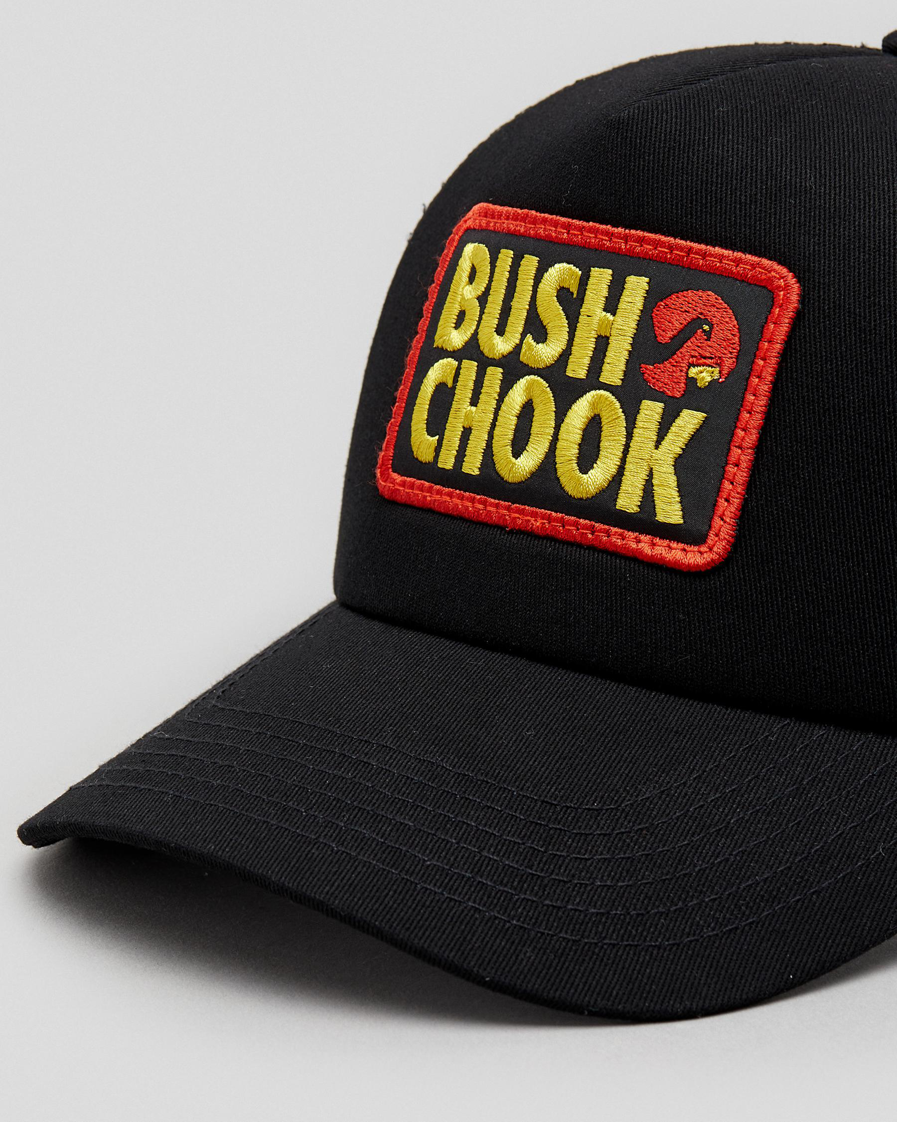 Shop Bush Chook Vintage 2 Trucker Cap In Black - Fast Shipping & Easy ...