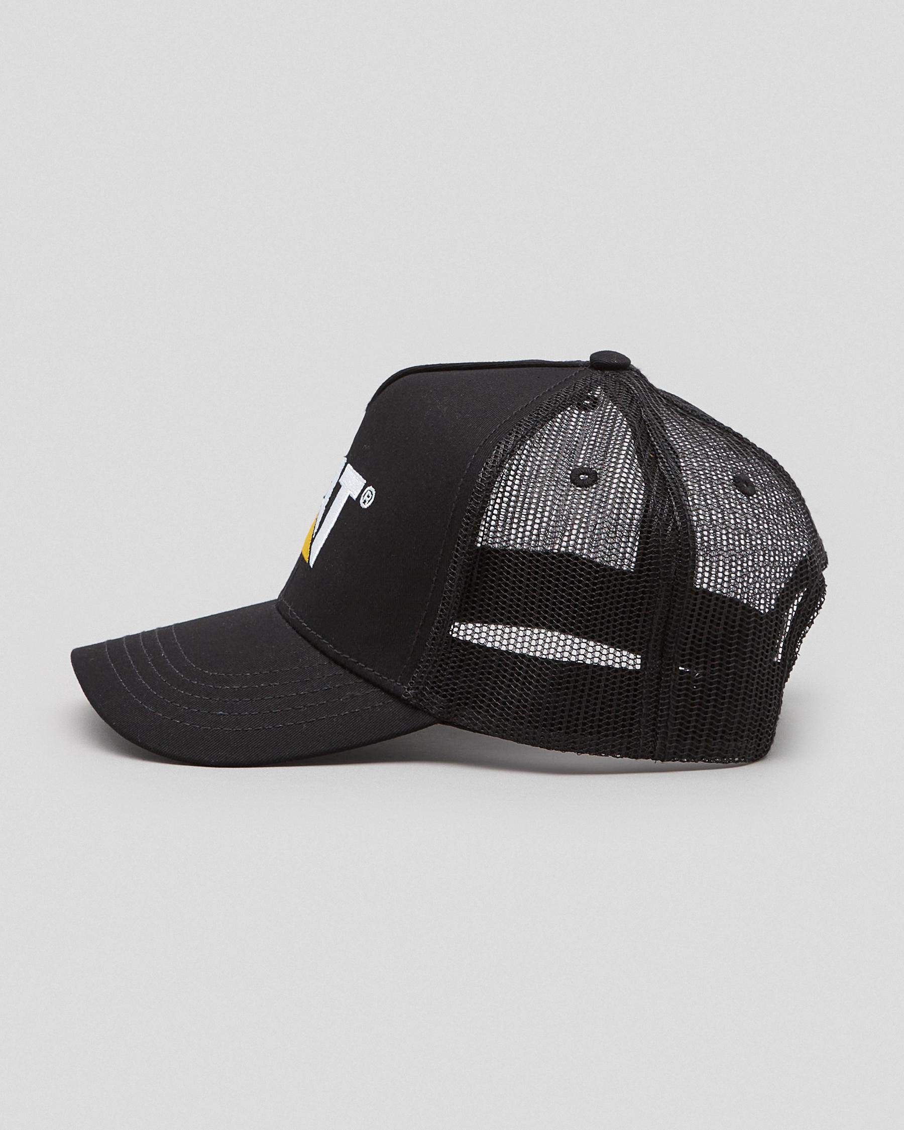 Shop Cat Design Mesh Cap In Pitch Black - Fast Shipping & Easy Returns ...