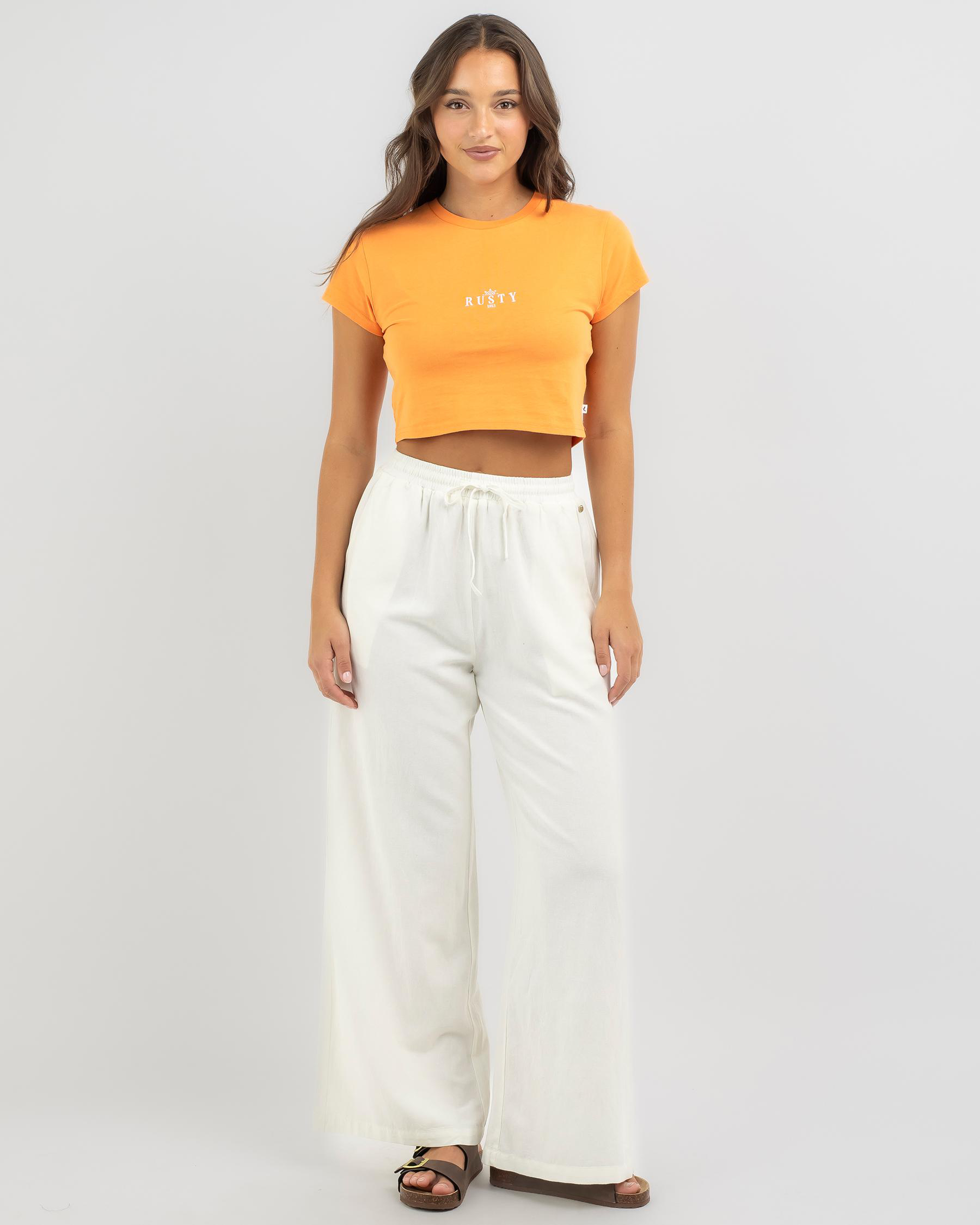 Shop Rusty Sunrise Baby Tee In Apricot Blush - Fast Shipping & Easy ...