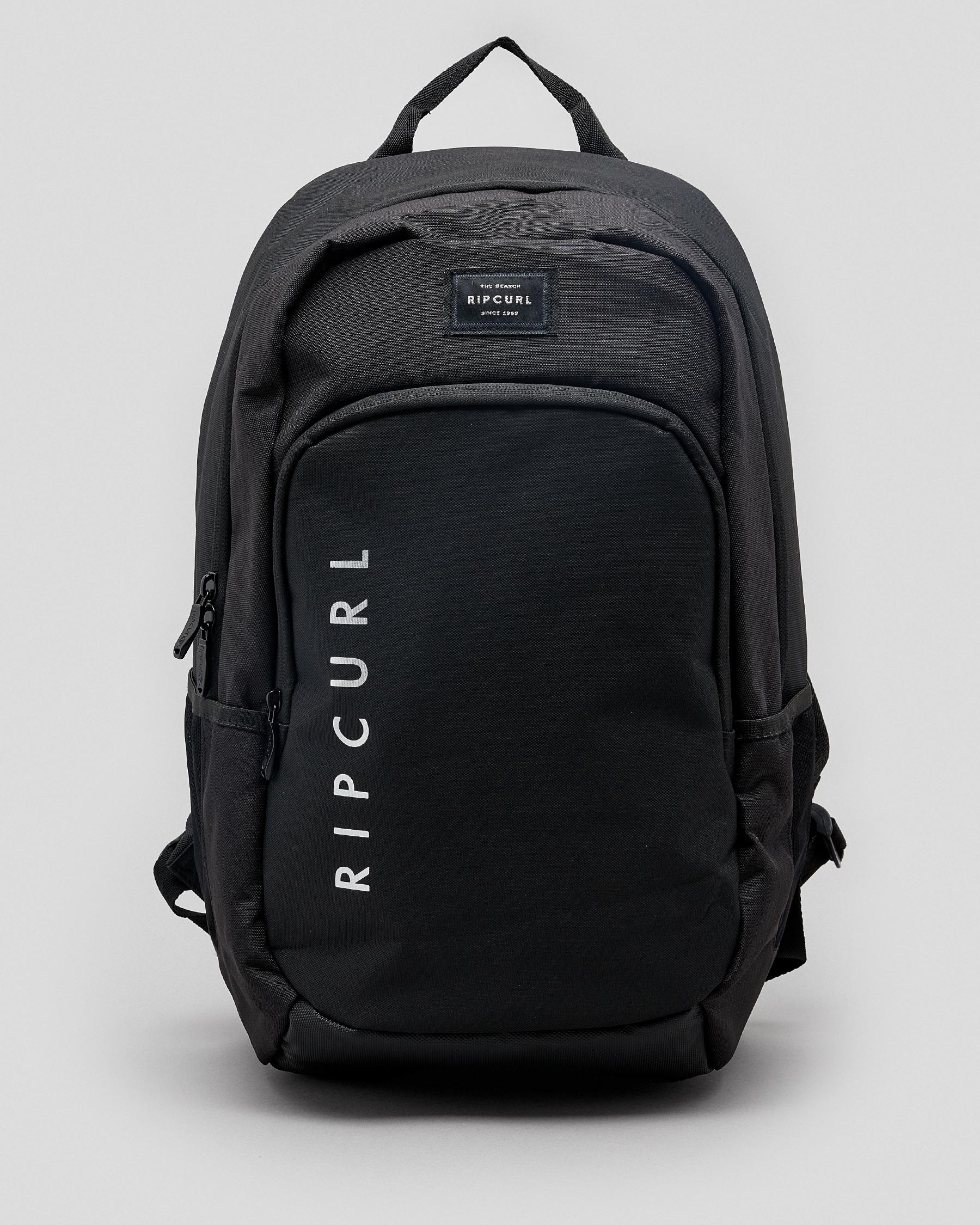 Shop Rip Curl Ozone Eco Backpack In Black/silver - Fast Shipping & Easy ...