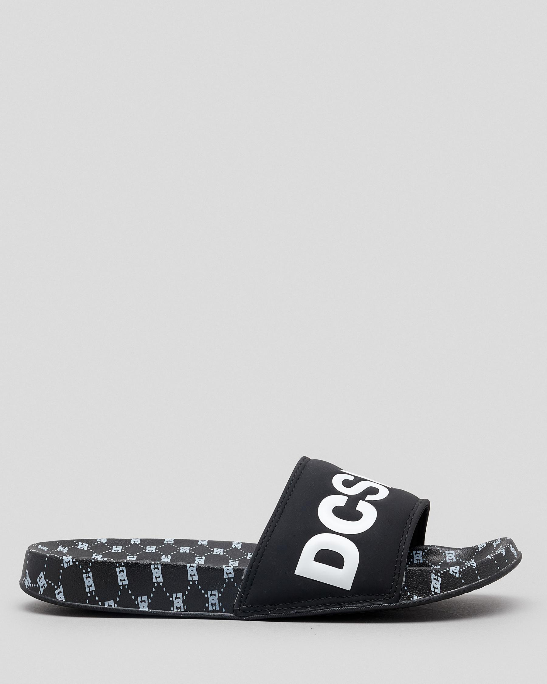 Shop DC Shoes DC Slide SE Slides In Black/monogram - Fast Shipping ...