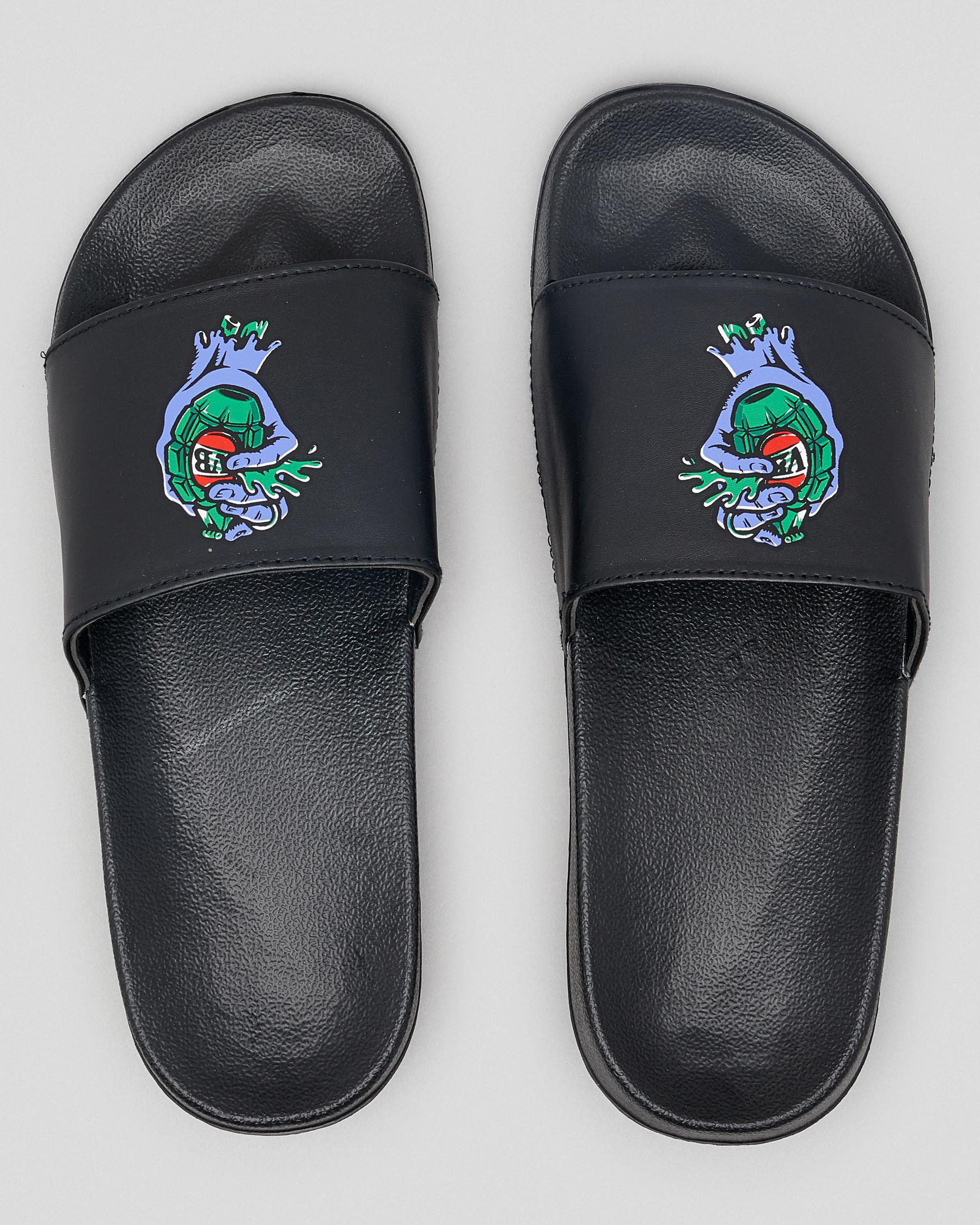 Shop Victor Bravo's Thirsty Hand Slides In Black - Fast Shipping & Easy ...