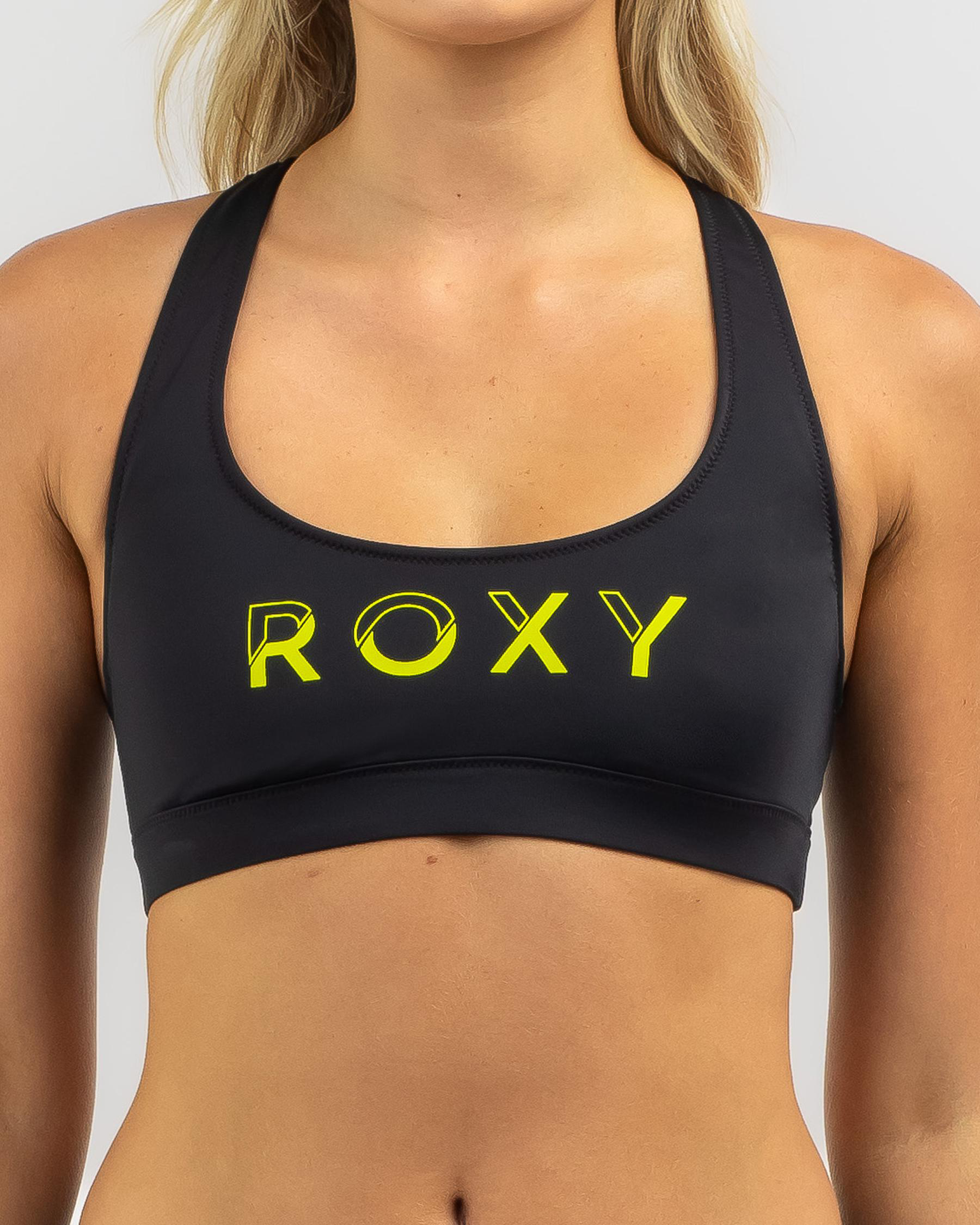 Shop Roxy Active Bralette Bikini Top In Anthracite - Fast Shipping & Easy Returns - City Beach ...