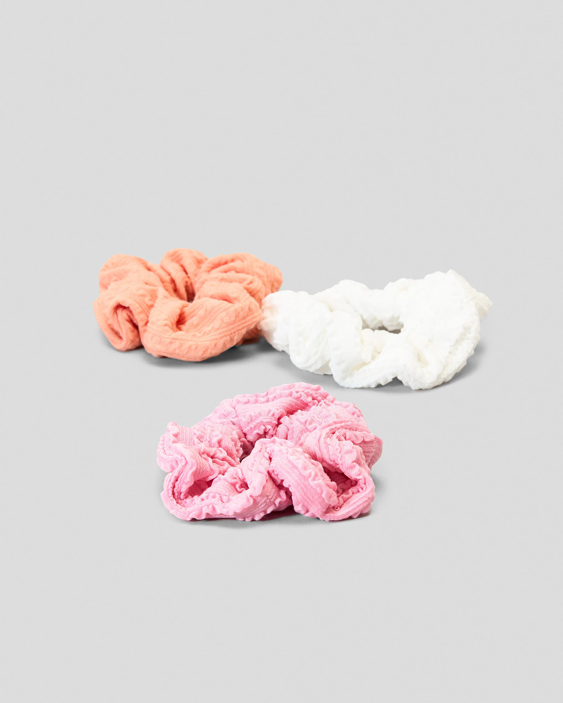 Shop Karyn In LA Lili Scrunchie Pack In Pink/peach/white - Fast ...