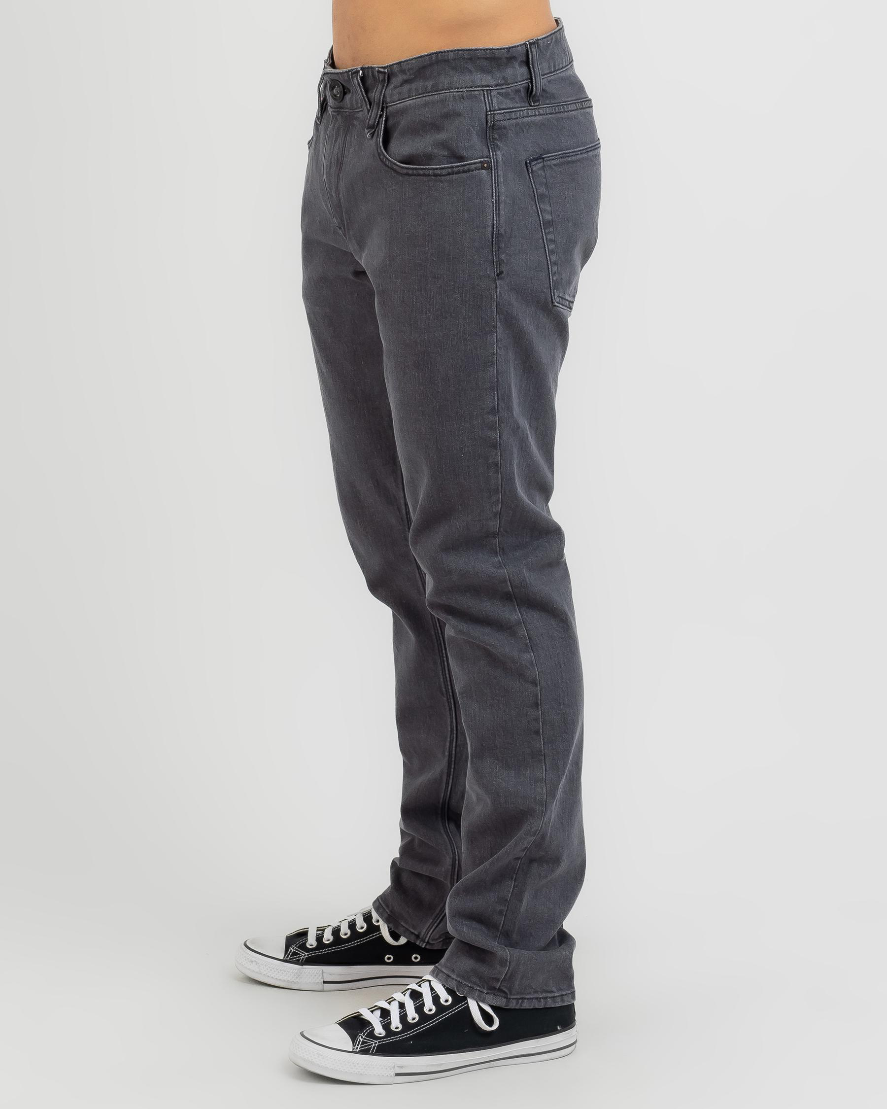 Shop Volcom Vorta Denim Jeans In Easy Enzyme Grey - Fast Shipping ...