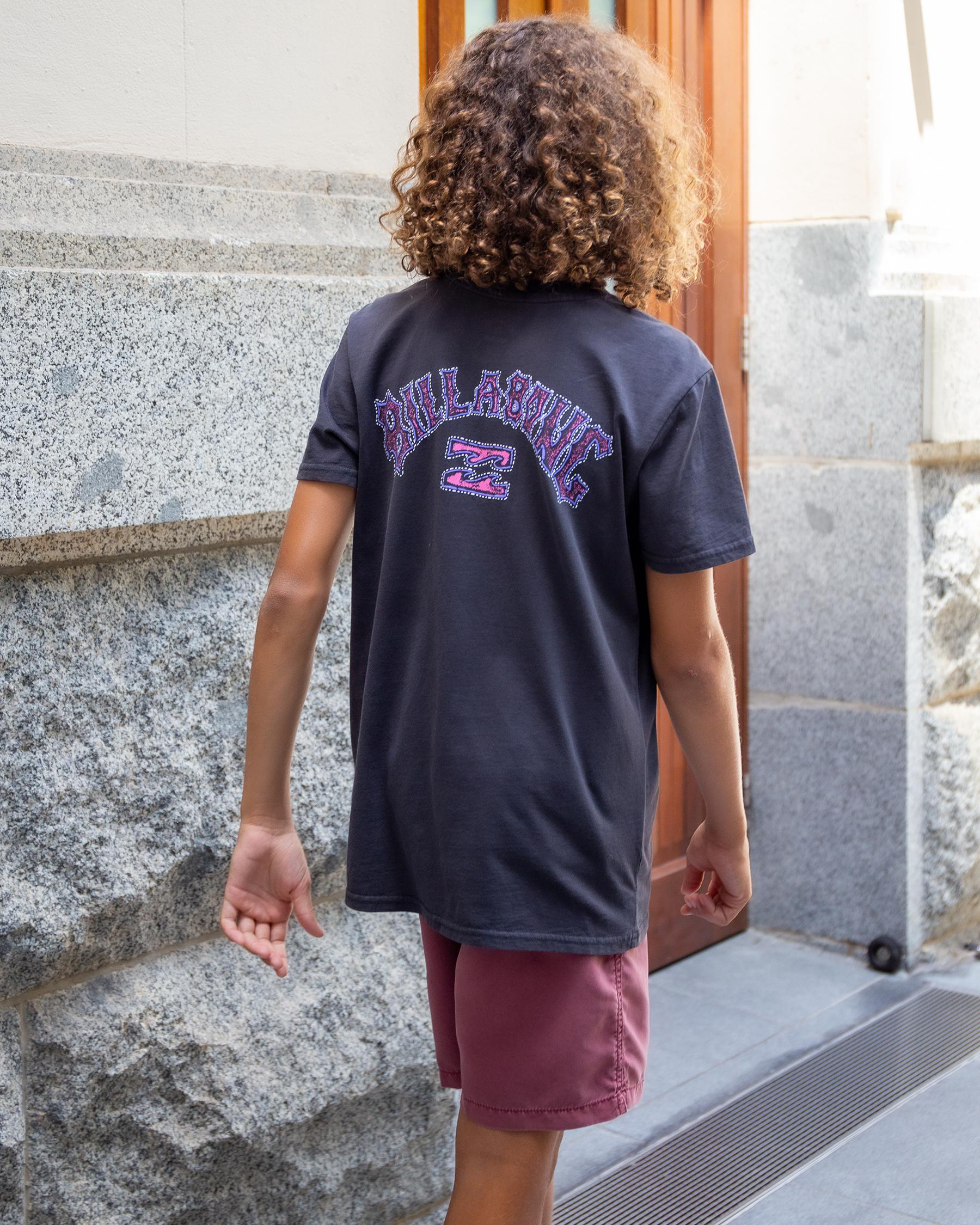 Shop Billabong Boys' Arch Shadow T-Shirt In Black - Fast Shipping ...