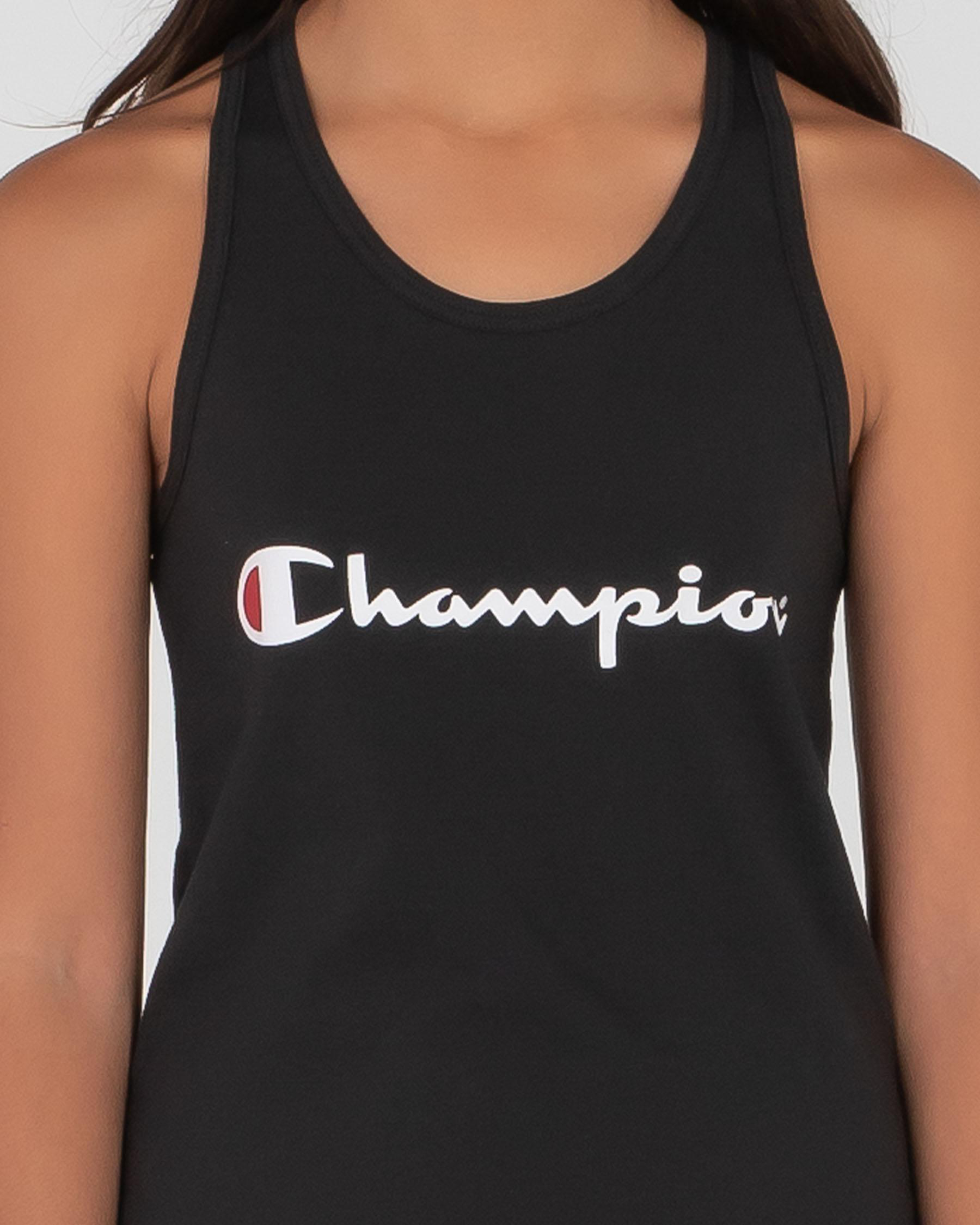 Shop Champion Girls' Logo Tank Top In Black - Fast Shipping & Easy ...