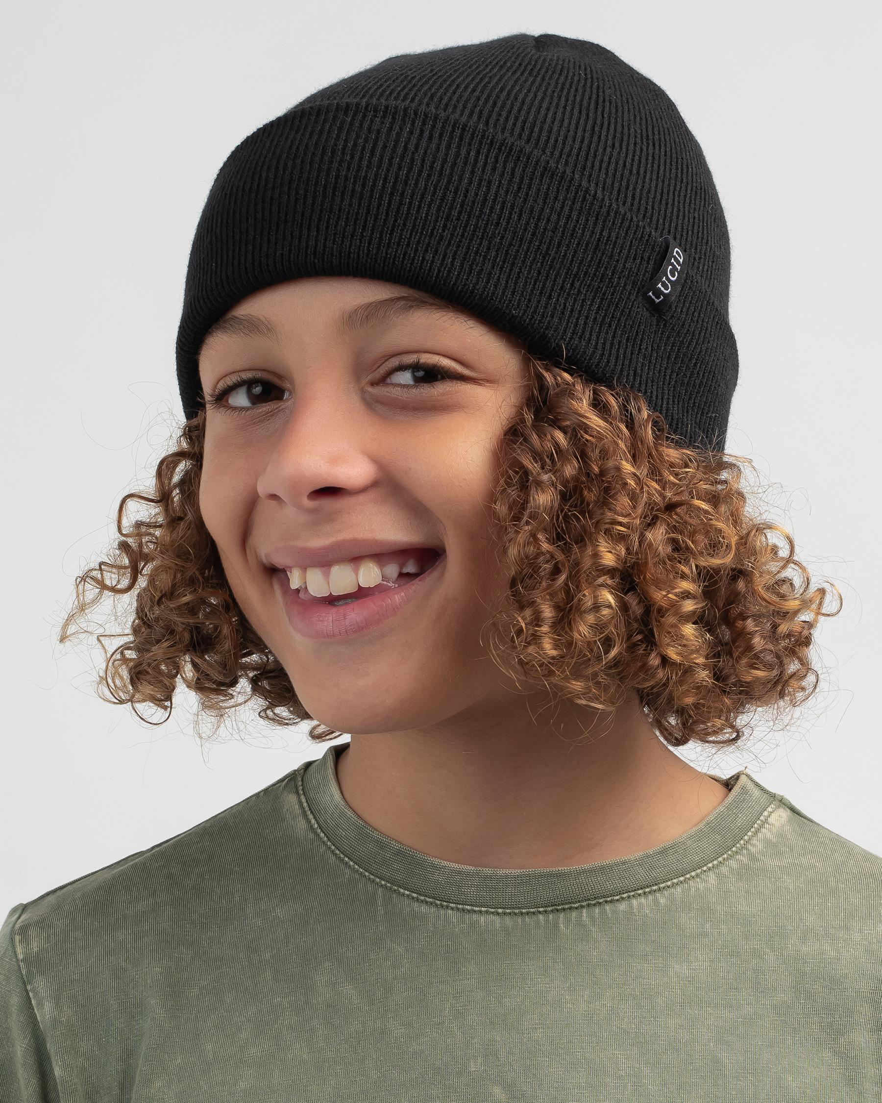 Lucid Boys' Enigma Slouch Beanie In Black - FREE* Shipping & Easy ...