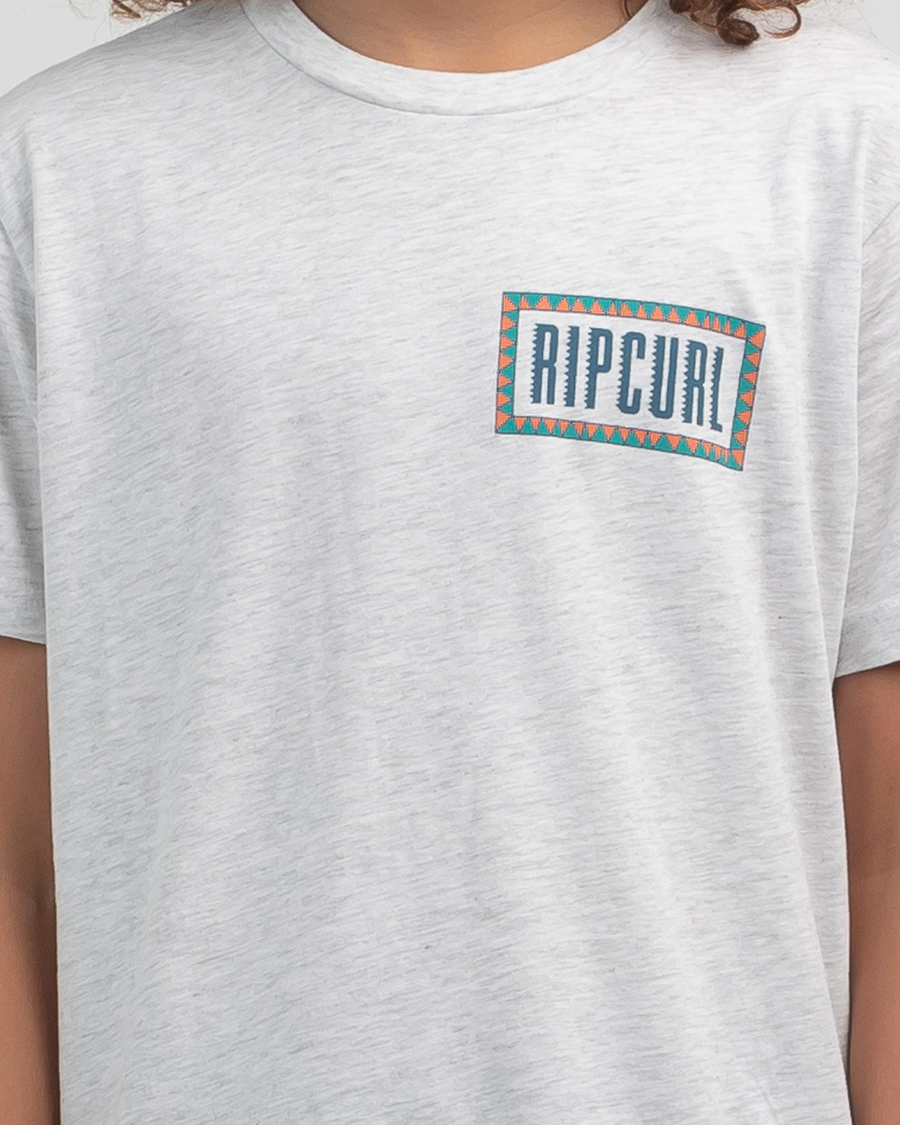 Shop Rip Curl Boys' Origin T-Shirt In Snow Marle - Fast Shipping & Easy ...