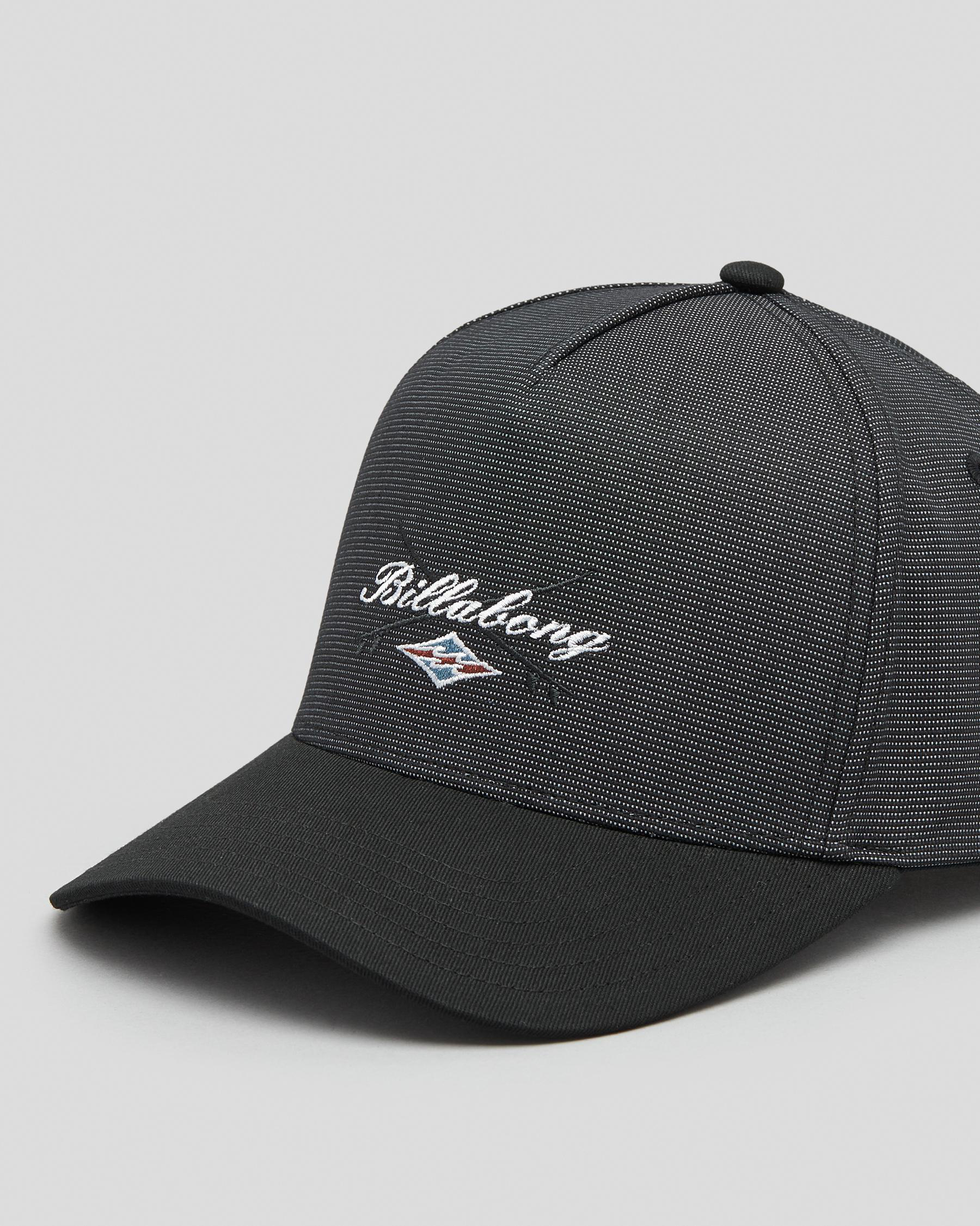 Shop Billabong Portal Snapback Cap In Black Micro - Fast Shipping ...