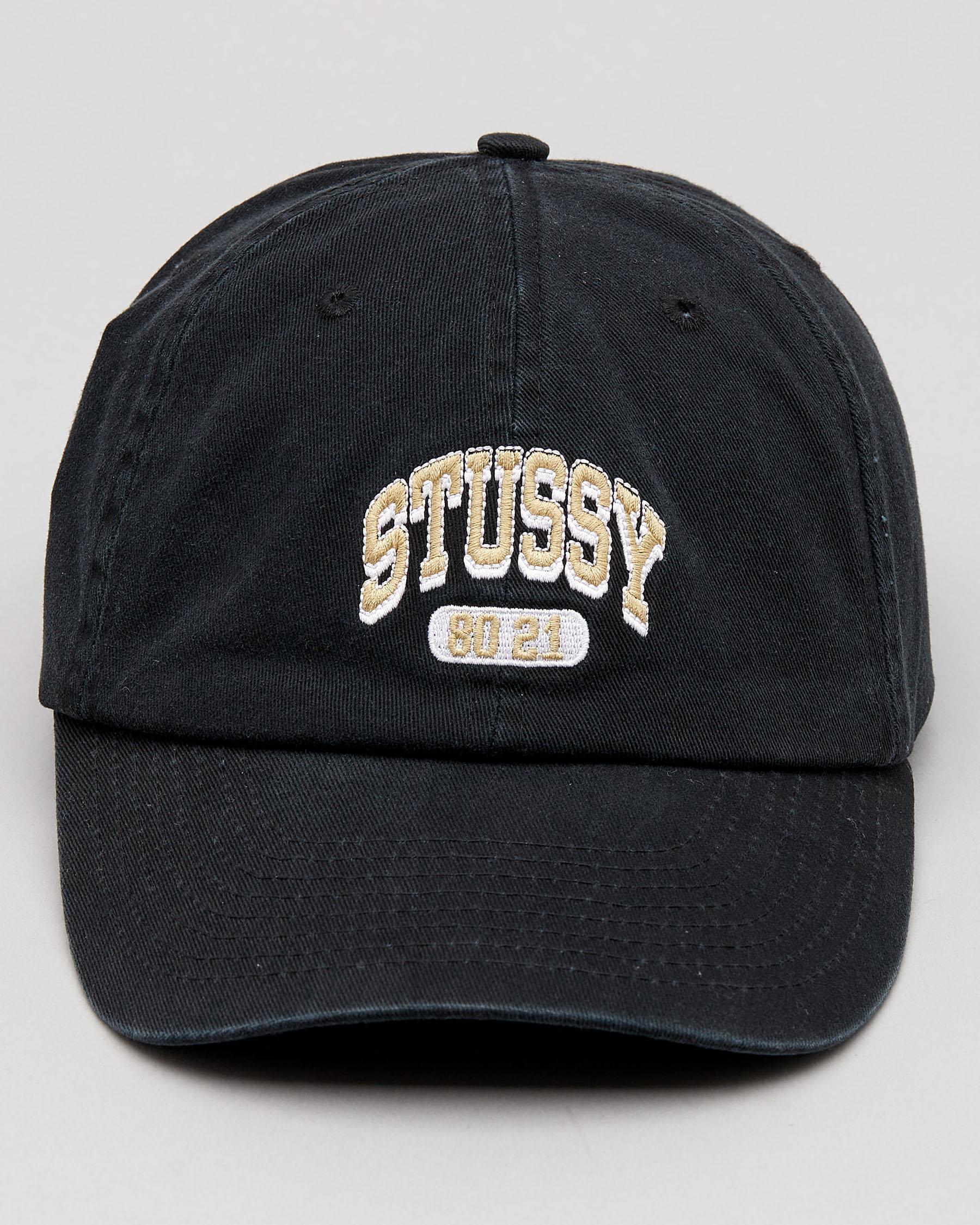 Shop Stussy College Low Pro Cap In Black - Fast Shipping & Easy Returns ...