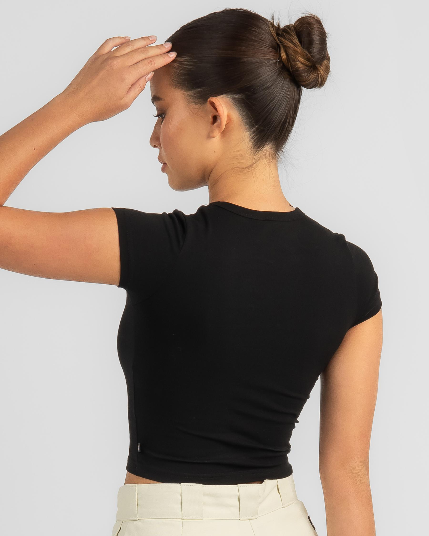 Dickies Classic Logo Baby Tee In Black - Fast Shipping & Easy Returns ...