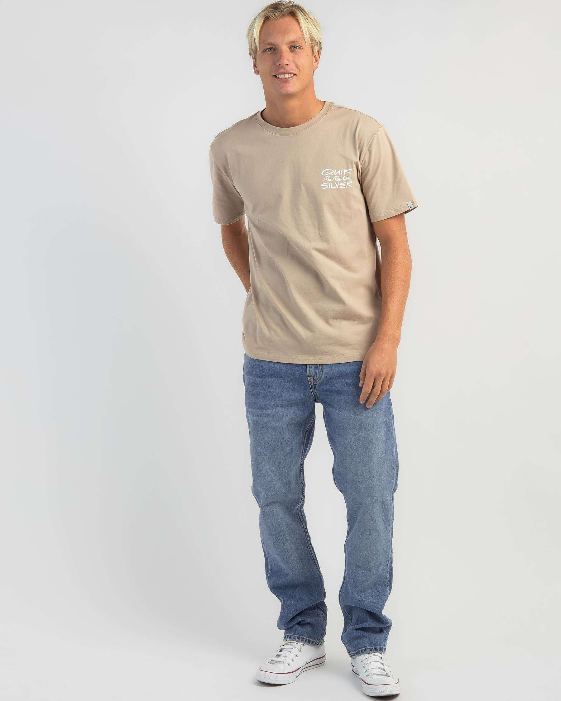 Shop Quiksilver Quik Frame T-Shirt In Goat - Fast Shipping & Easy ...