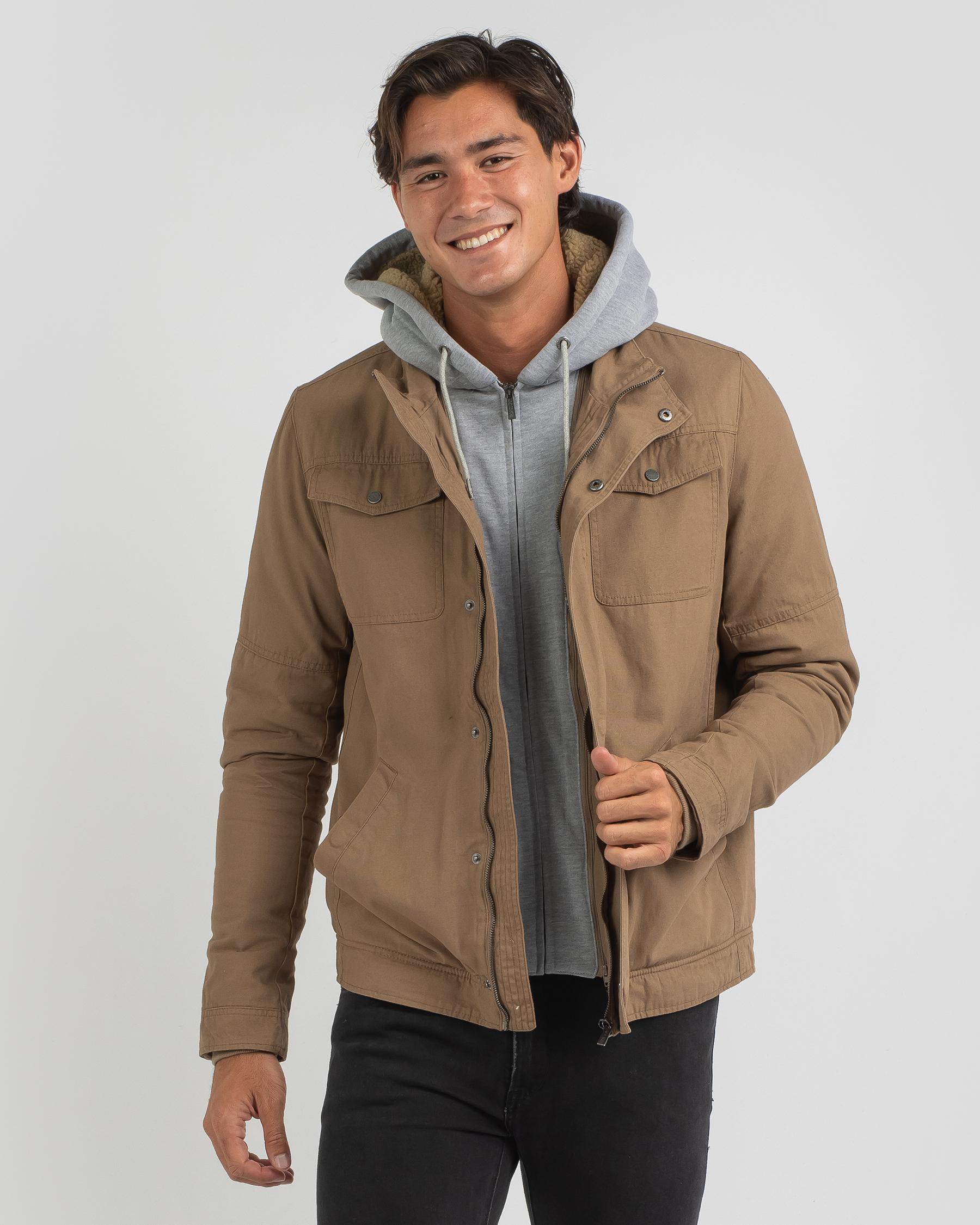 Shop Jacks Deep Jacket In Tan - Fast Shipping & Easy Returns - City ...
