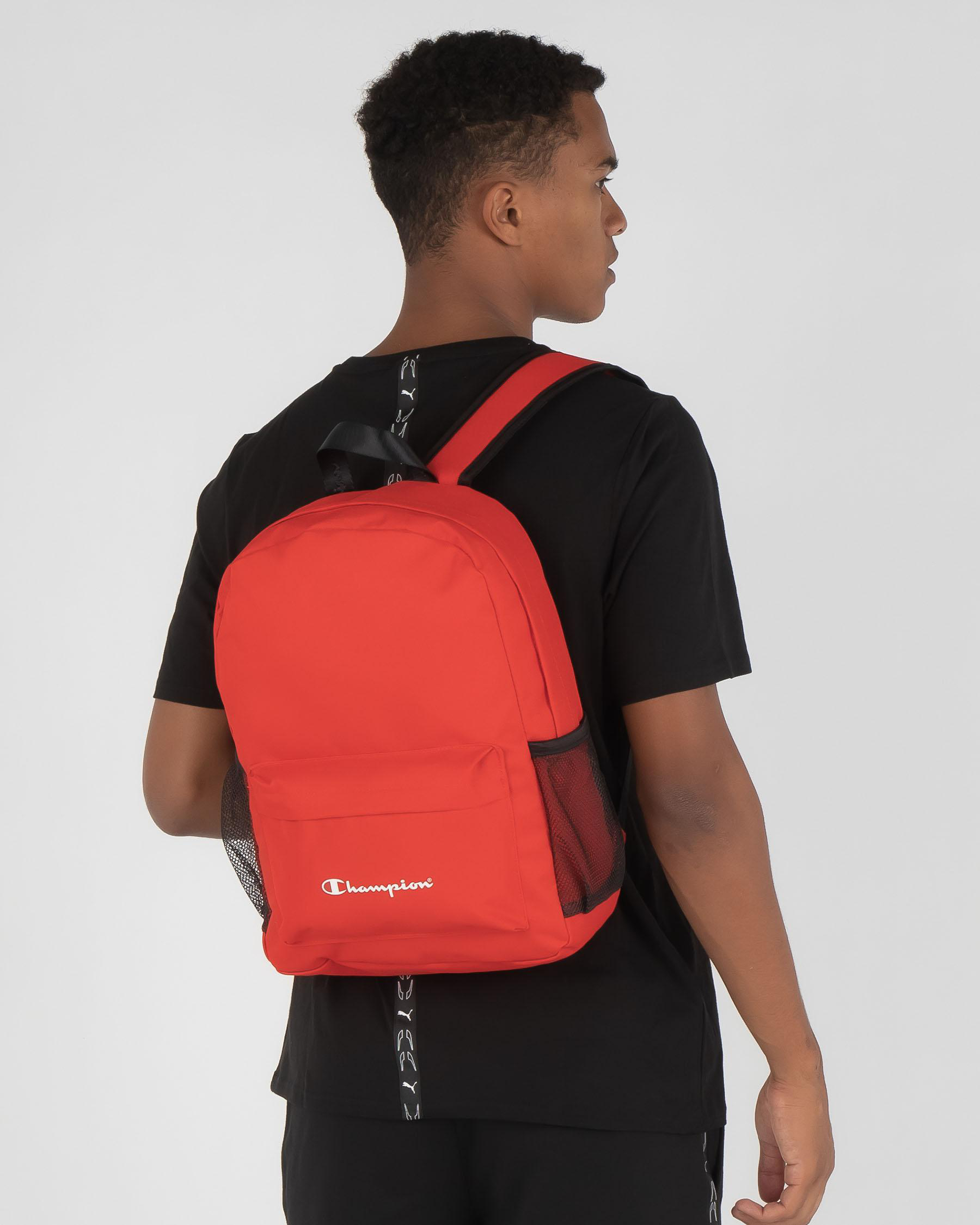 Shop Champion Champion Medium Backpack In Vermilion - Fast Shipping ...