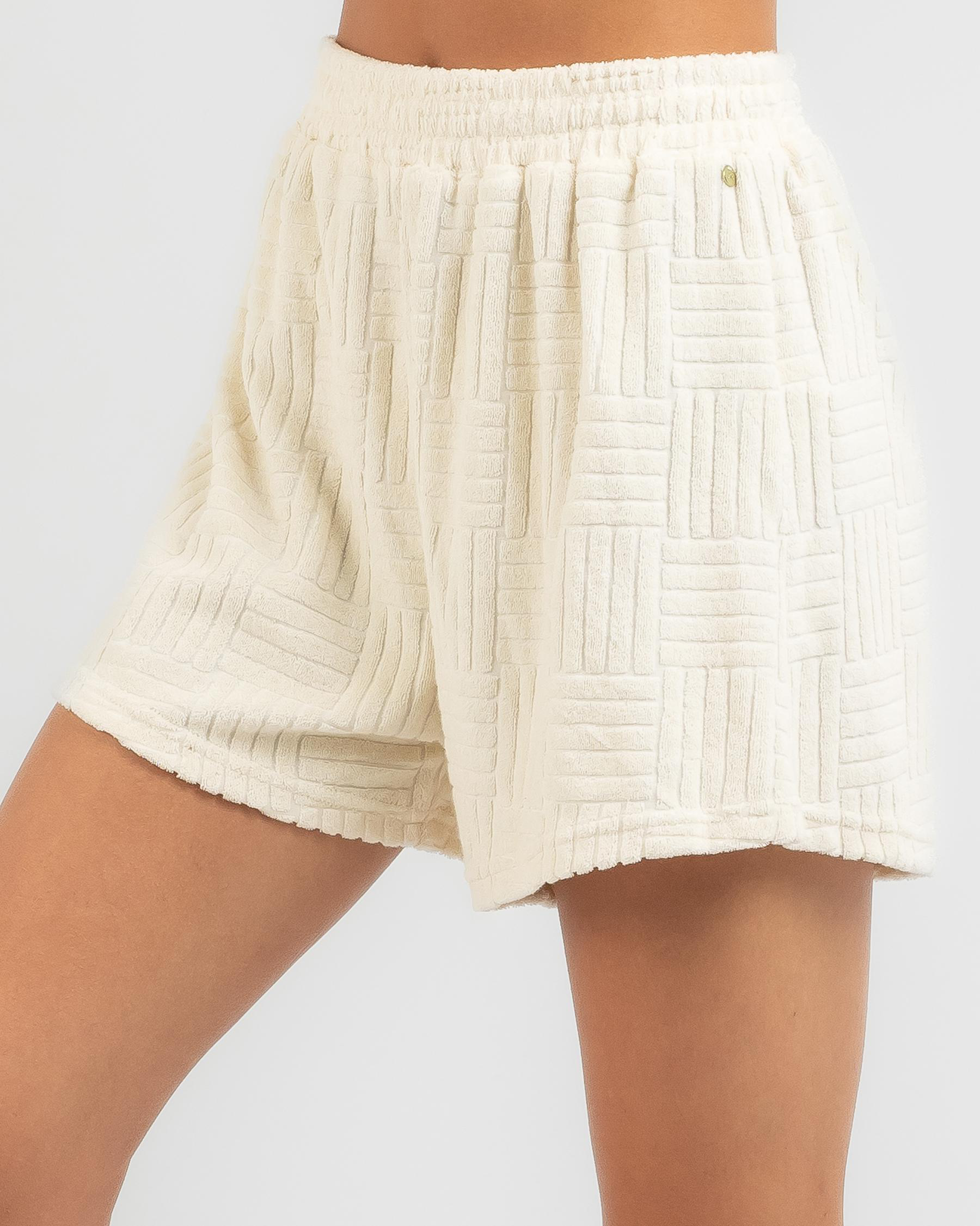 Shop Rusty Sadie Shorts In Ceramic White - Fast Shipping & Easy Returns ...