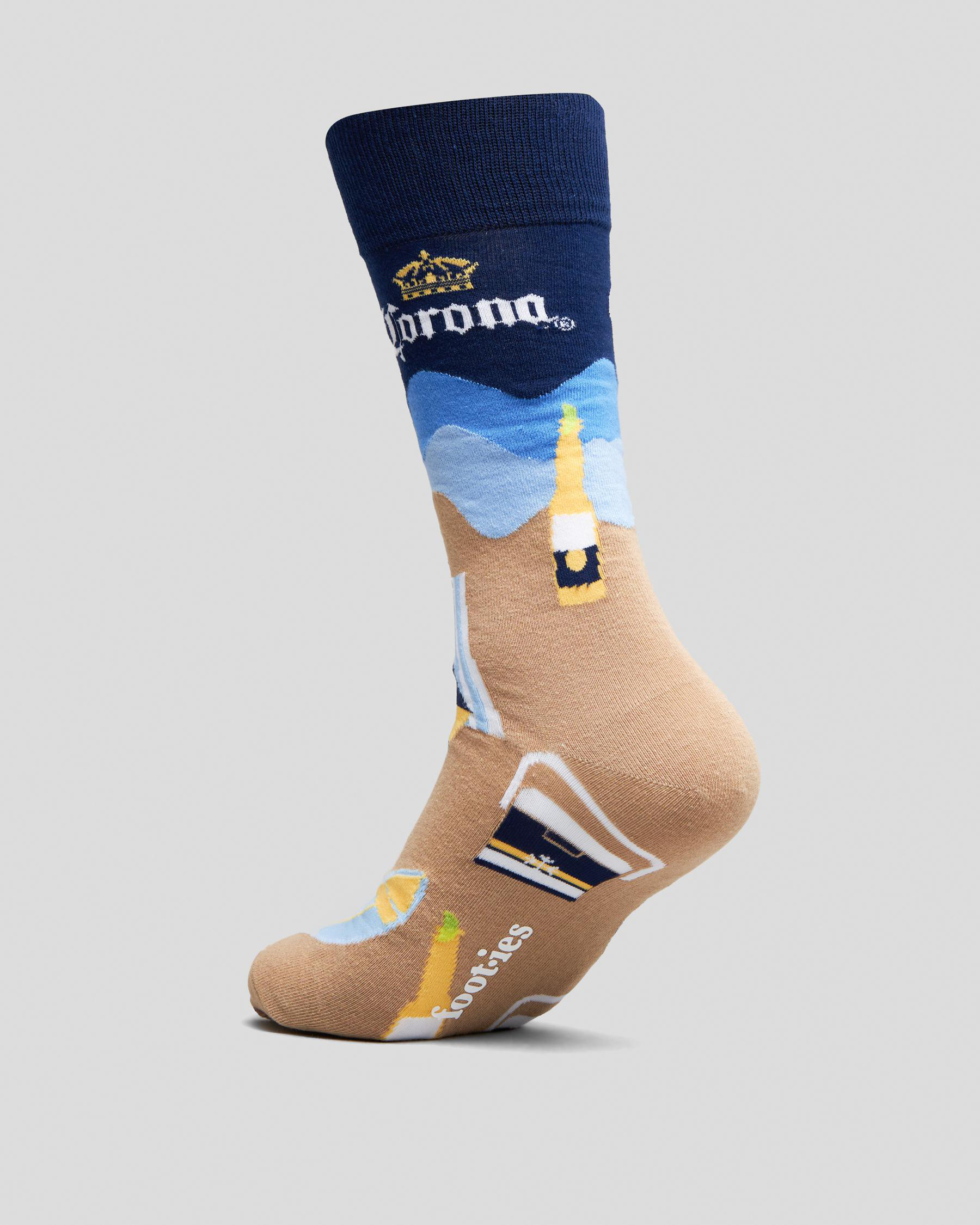 Shop FOOT-IES Corona Beach Scene Socks In Multi - Fast Shipping & Easy ...