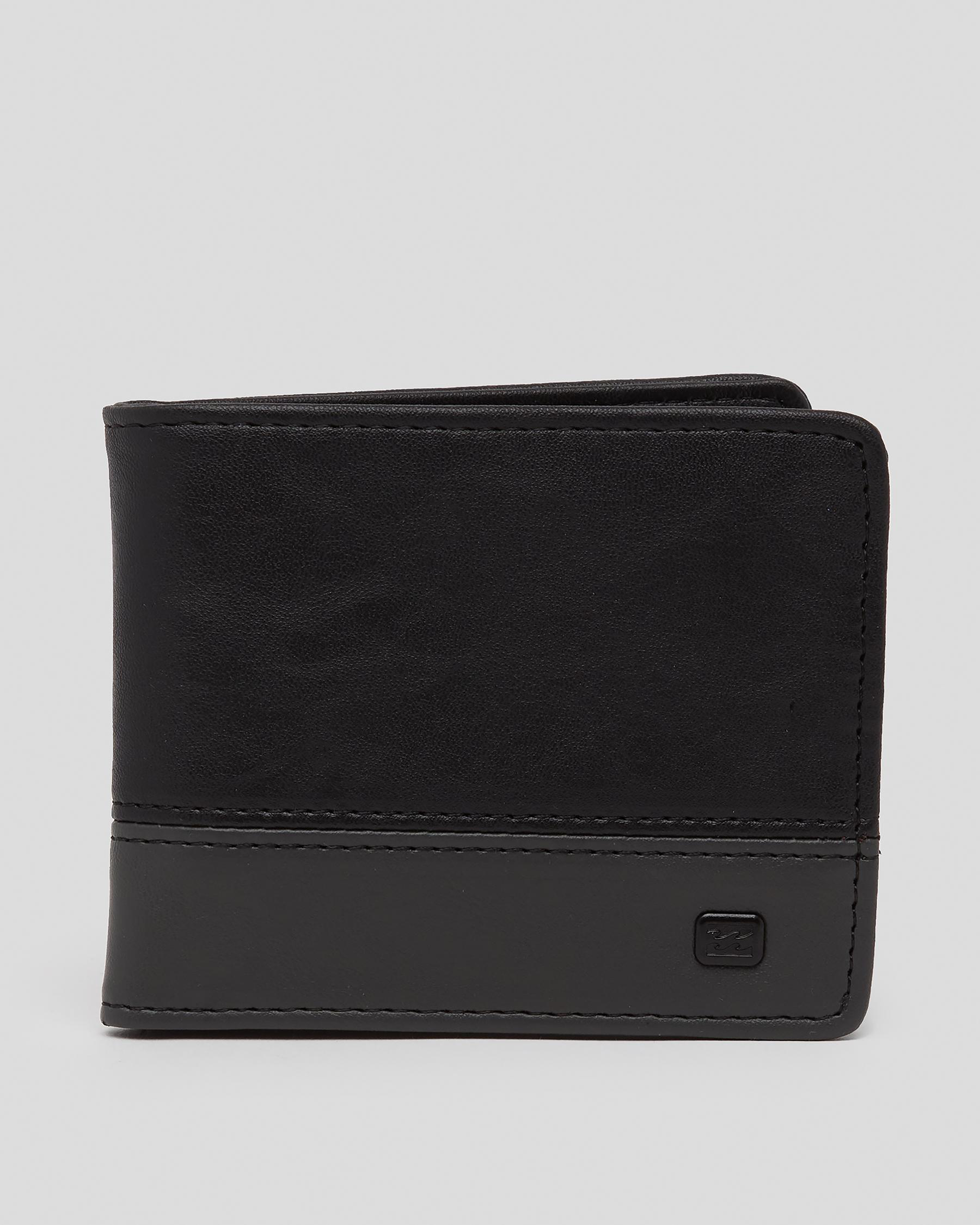 Shop Billabong Dimension Wallet In Black Char - Fast Shipping & Easy ...