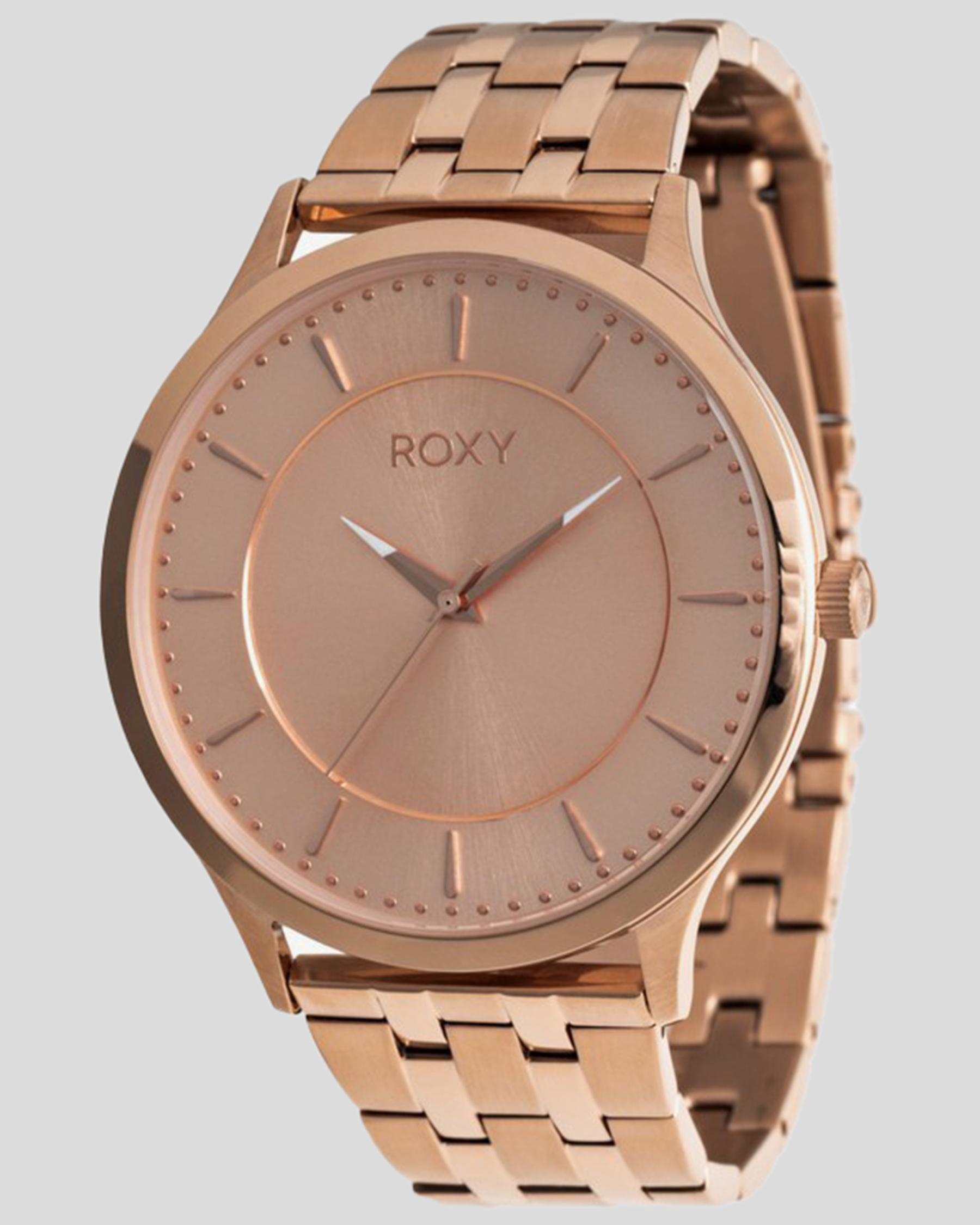 Shop Roxy Messenger Slim Watch In Rose Gold - Fast Shipping & Easy ...
