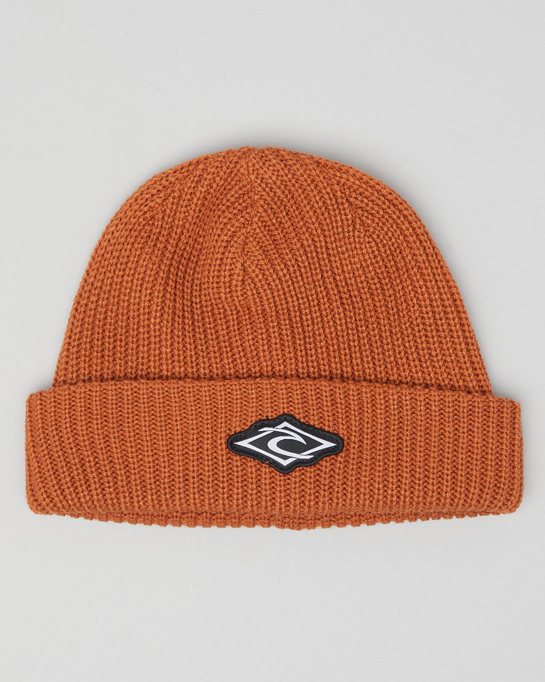 Shop Rip Curl Boys' Icon Reg Beanie In Brown - Fast Shipping & Easy ...