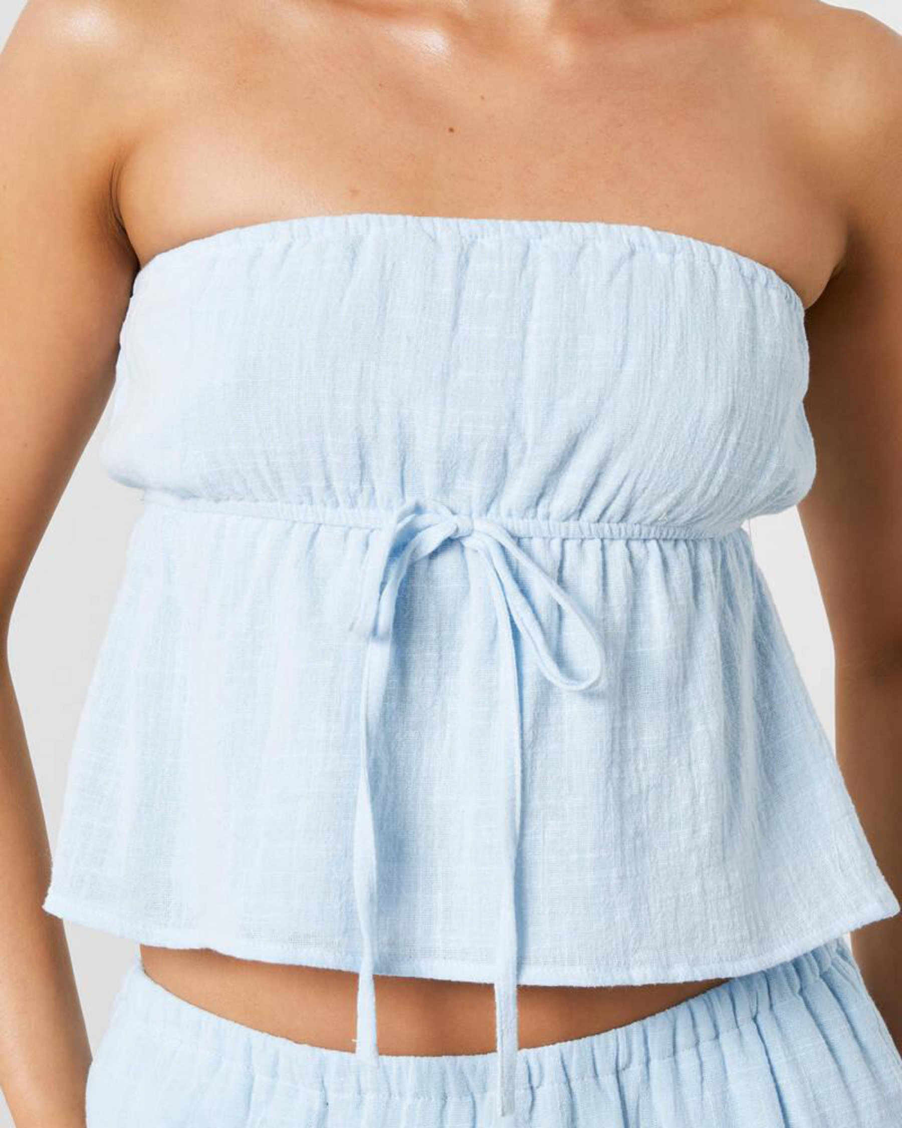 Shop Mooloola Cali Tube Top In Light Blue - Fast Shipping & Easy ...