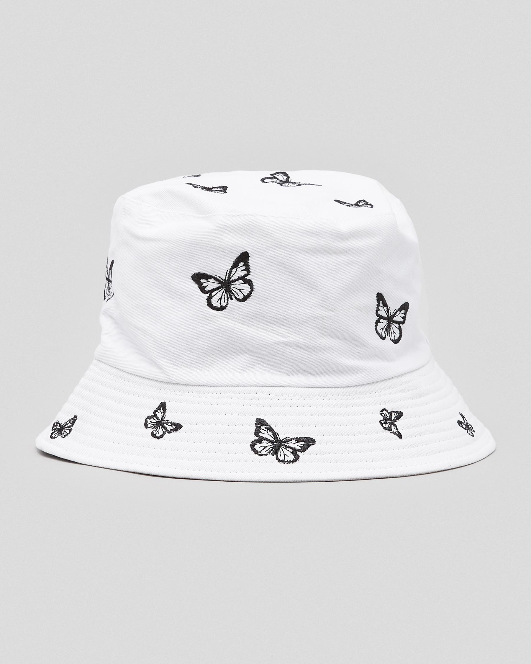 Shop Mooloola Full Flight Bucket Hat In White - Fast Shipping & Easy ...
