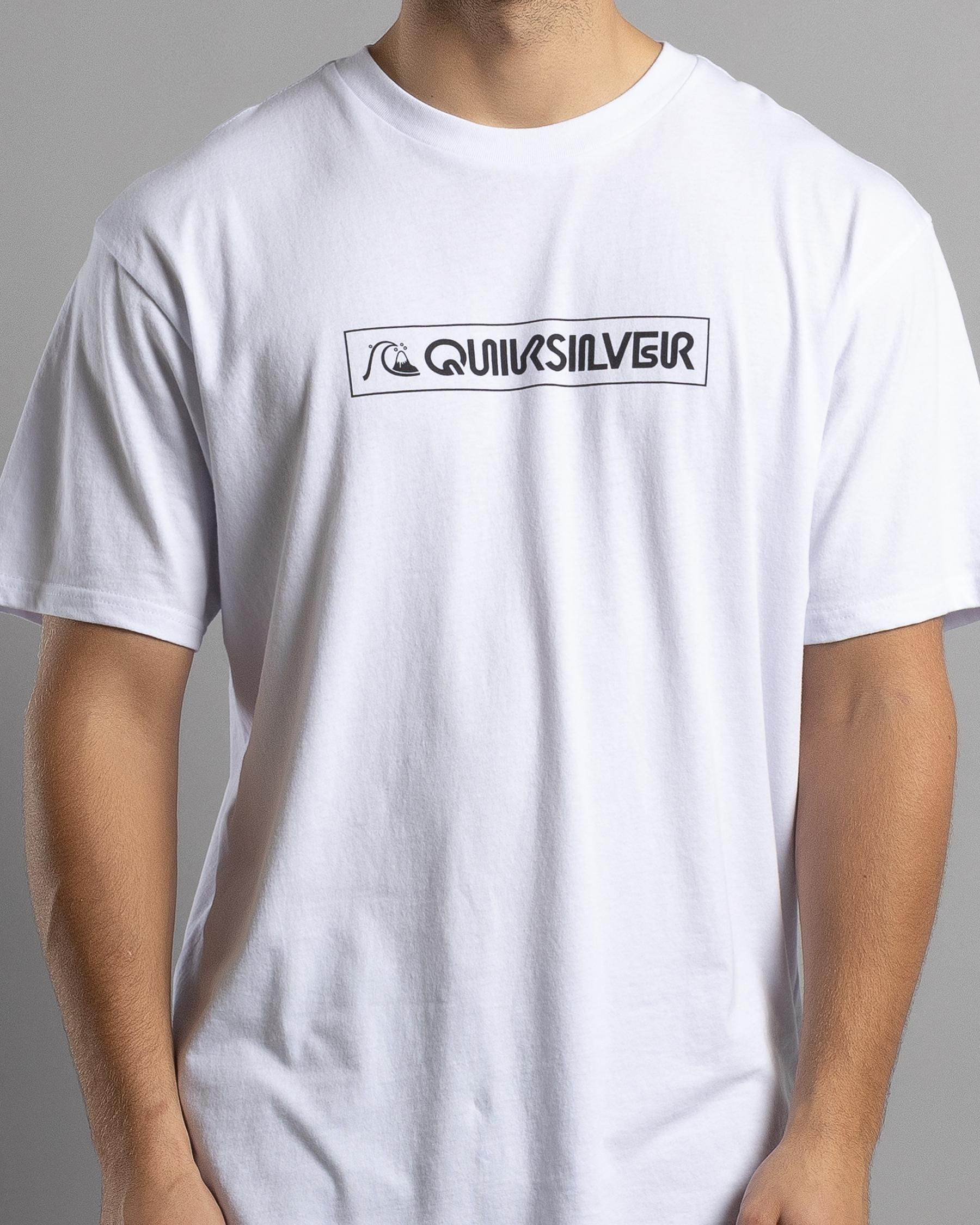 Shop Quiksilver Modern Clicker T-Shirt In White - Fast Shipping & Easy ...