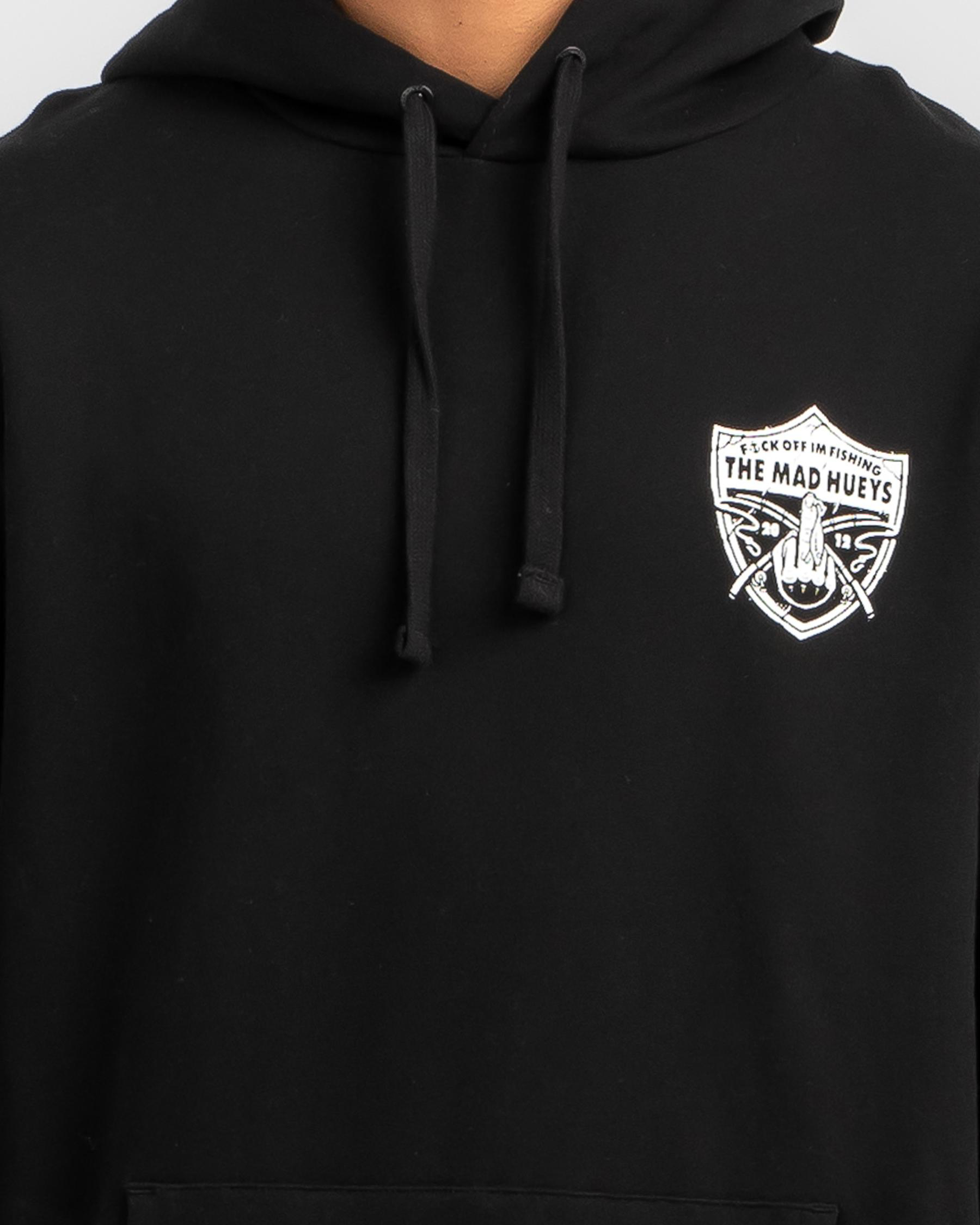 Shop The Mad Hueys Raider Fk Off Fishing Hoodie In Black - Fast ...