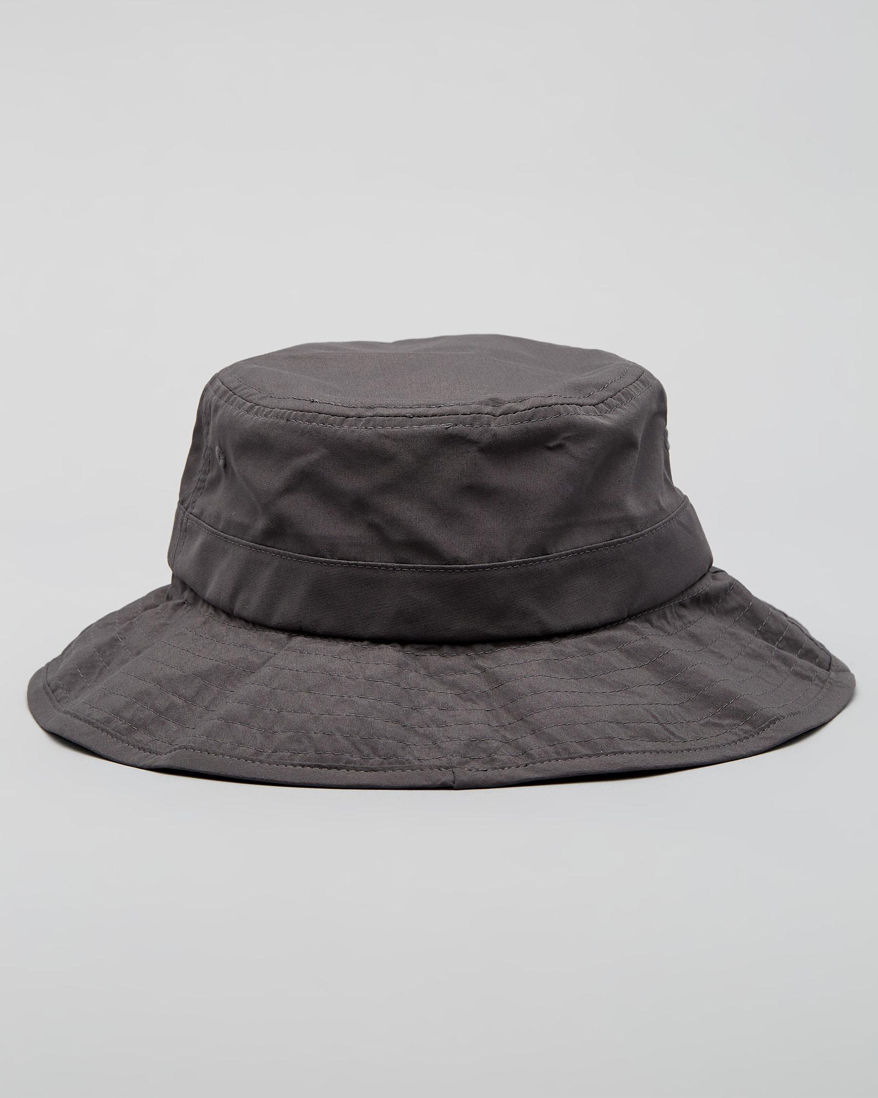 Shop Jacks Currents Wide Brim Hat In Charcoal - Fast Shipping & Easy ...