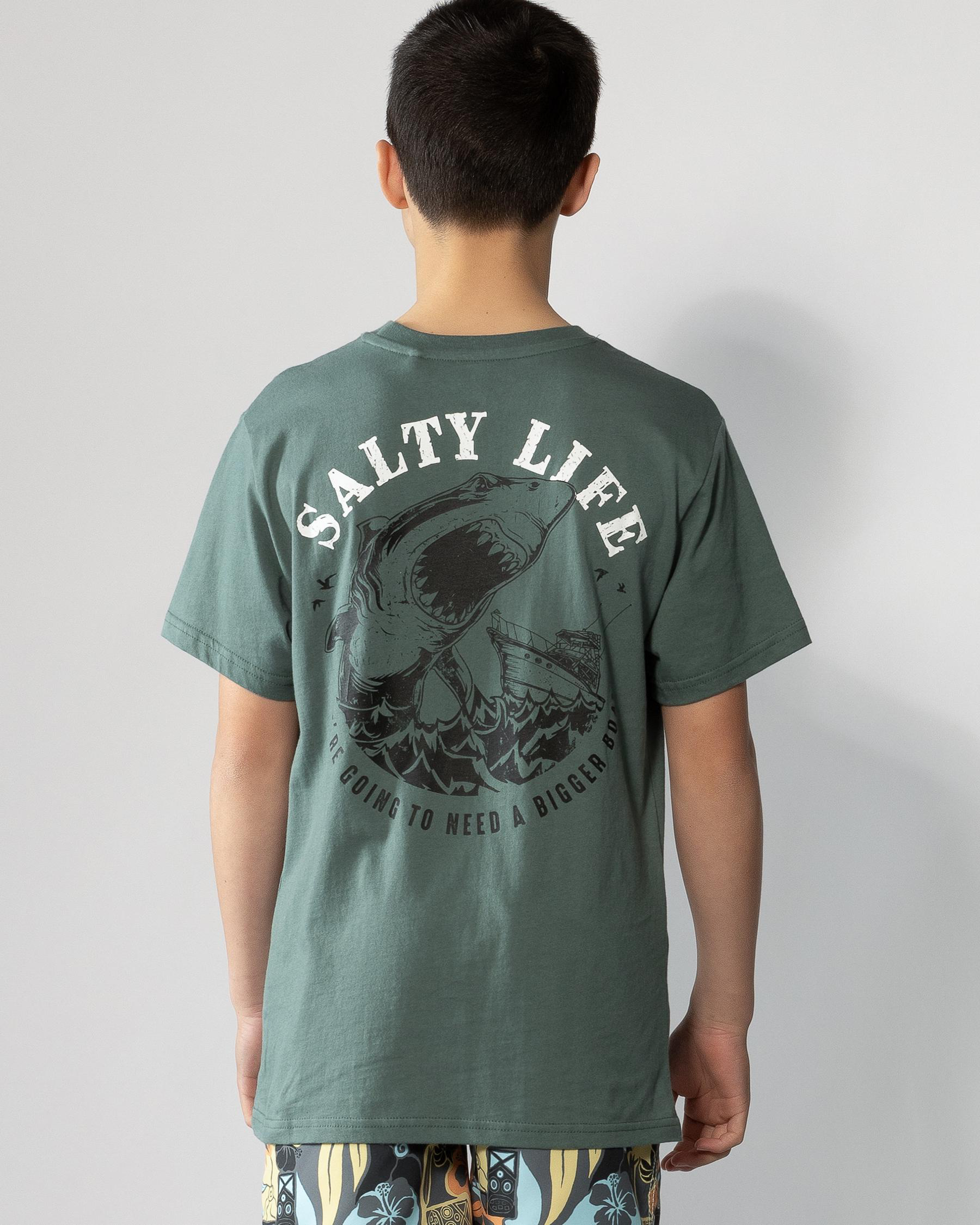 Shop Salty Life Boys' Peak T-Shirt In Green - Fast Shipping & Easy ...