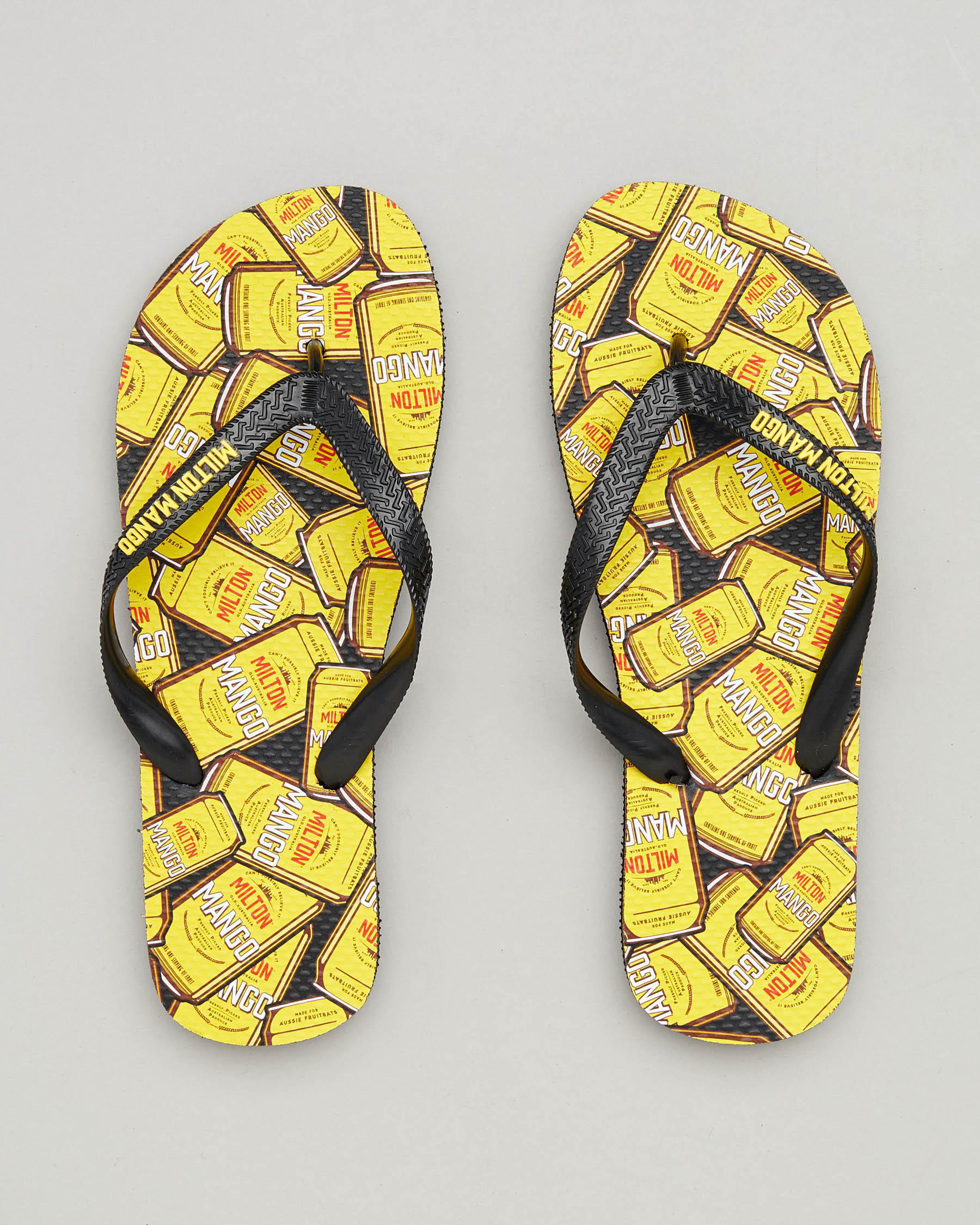 Shop Milton Mango Milton Mango Can Fever Thongs In Mango Can Multi ...