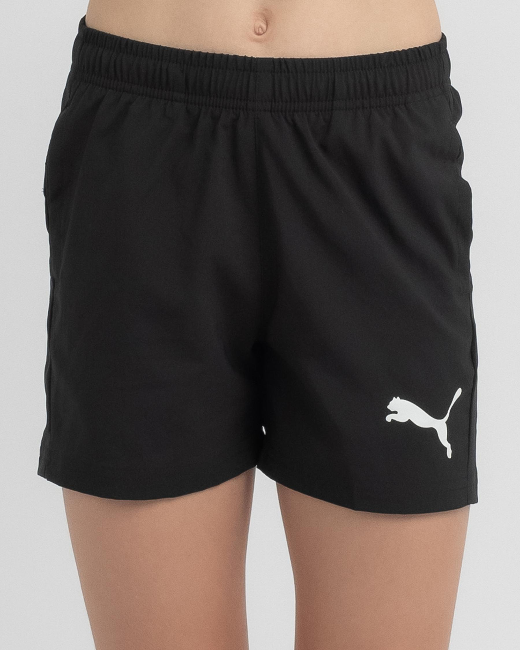Shop Puma Girls' Classic Shorts In Puma Black - Fast Shipping & Easy ...