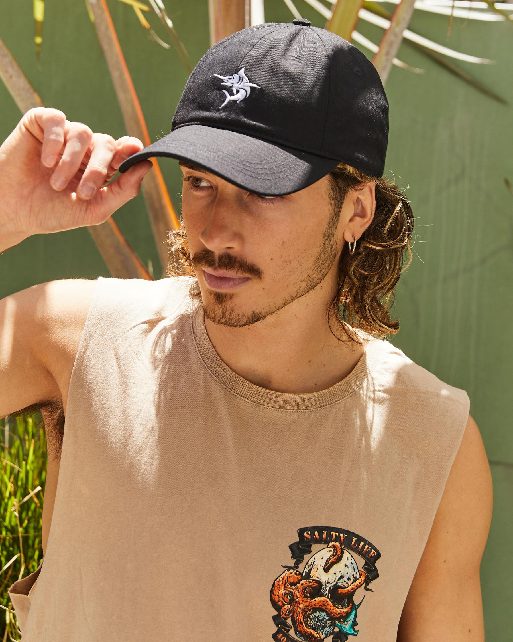 Salty Life Angler V2 Cap In Black - Fast Shipping & Easy Returns - City ...