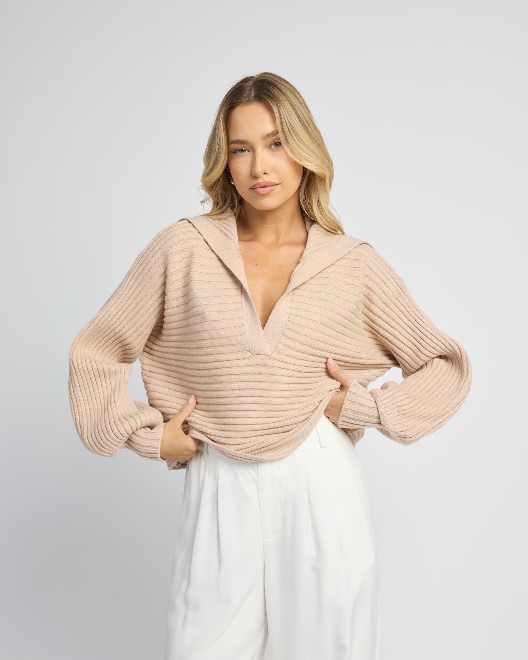 Shop Mooloola Midnight Sky Knit Jumper In Sheepskin - Fast Shipping ...