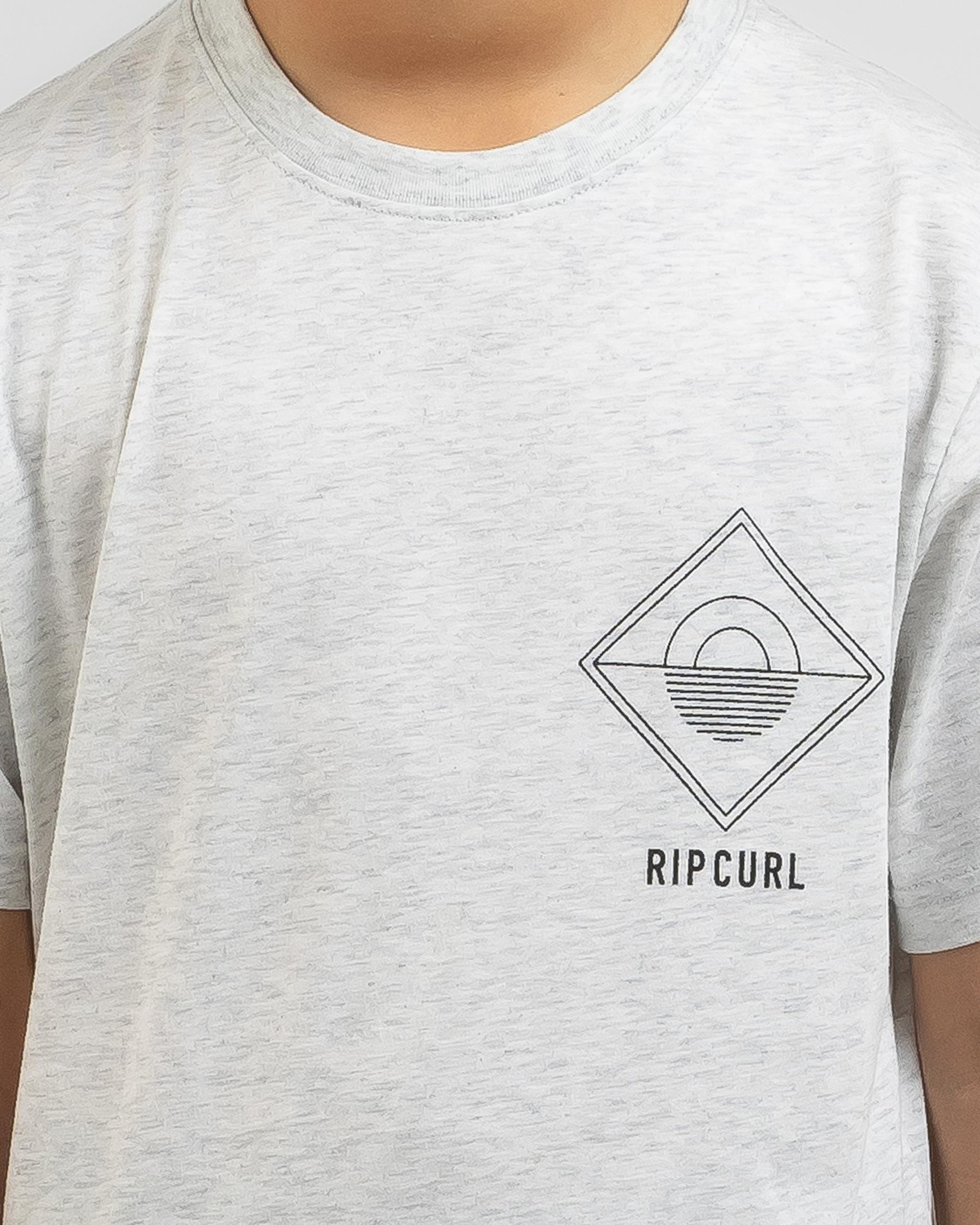 Shop Rip Curl Boys' Vaporcool Scenic T-Shirt In Snow Marle - Fast ...