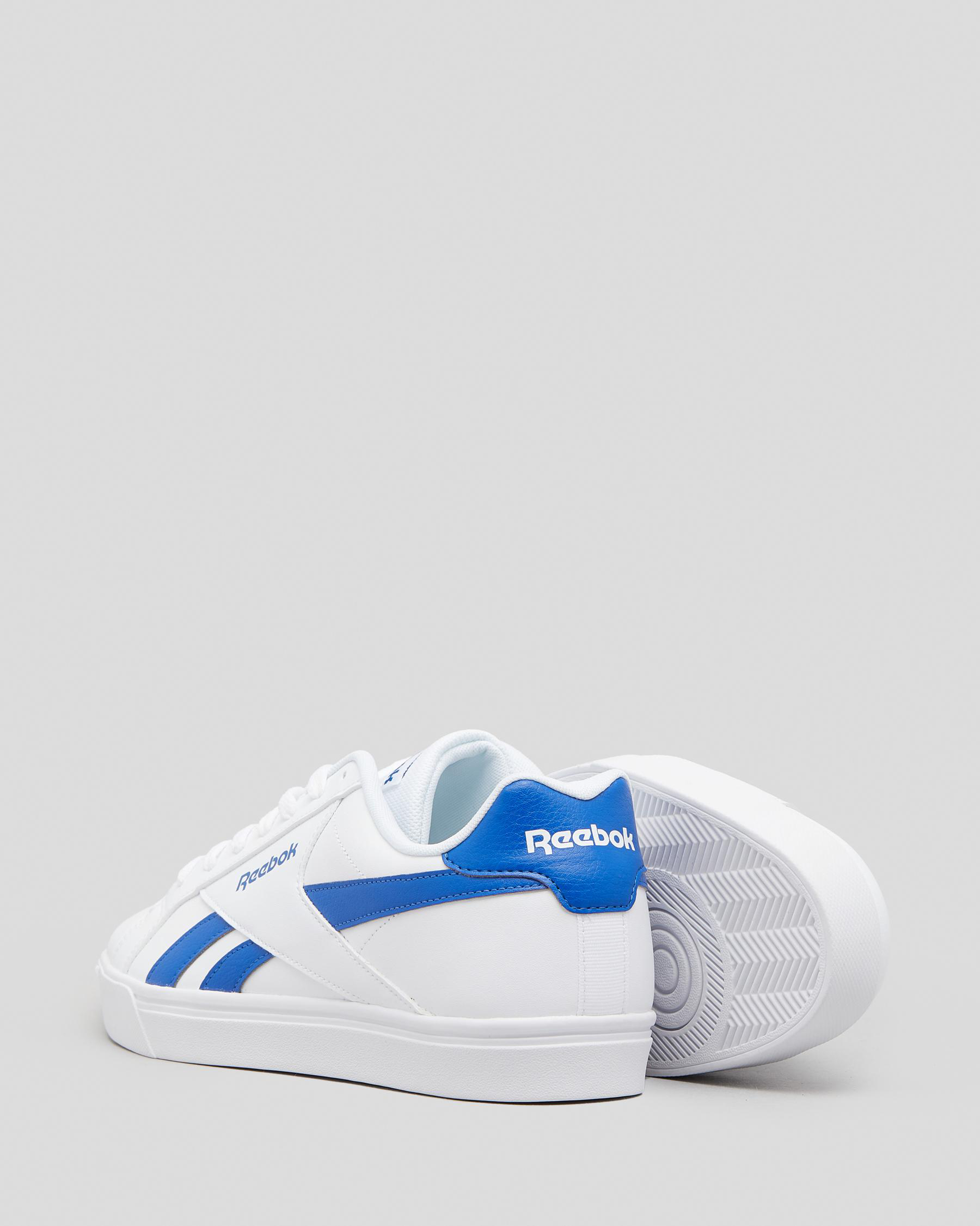Shop Reebok Royal Core Court Shoes In White/vector Blue/white - Fast ...
