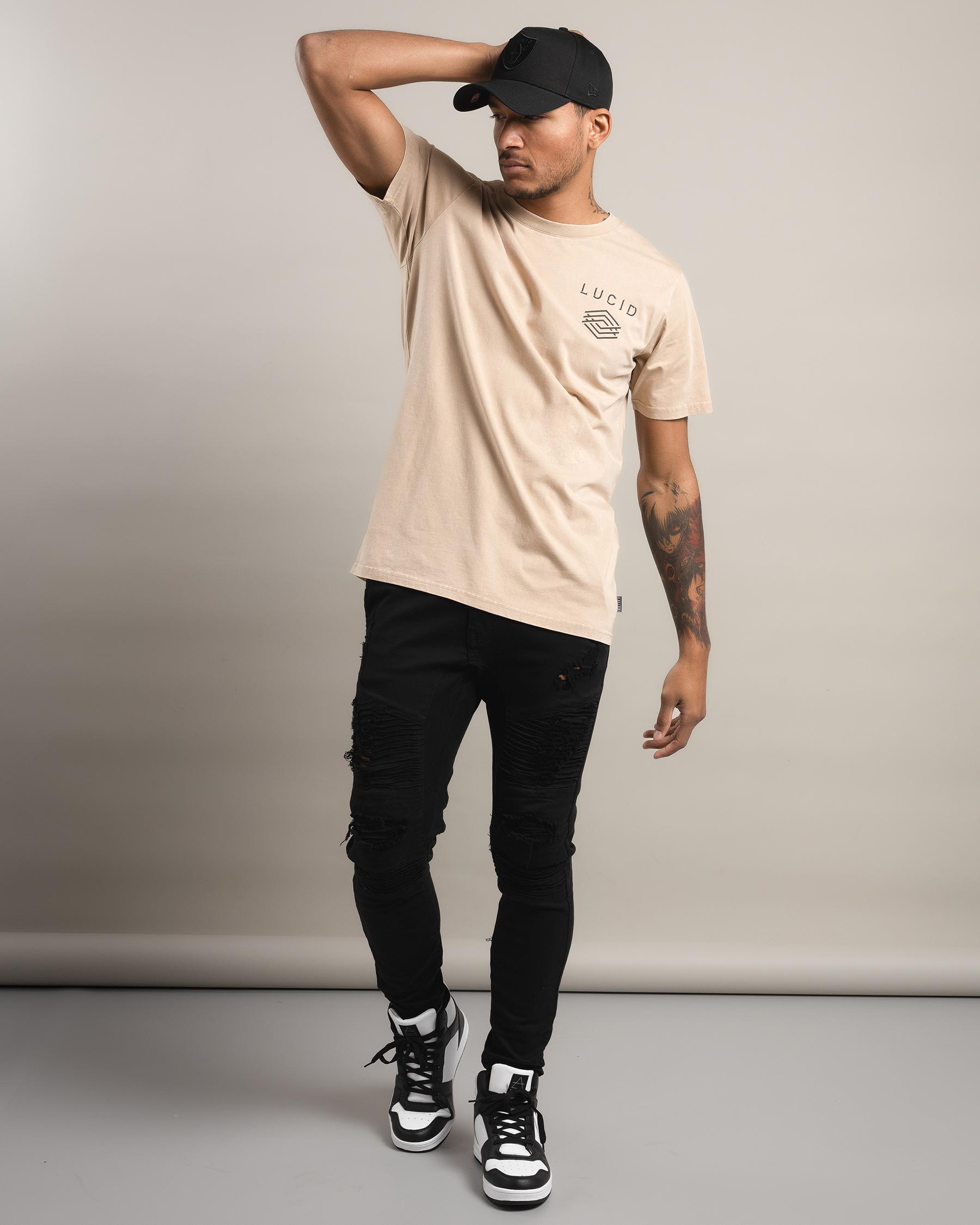 Shop Lucid Dimensional T-Shirt In Sand Acid - Fast Shipping & Easy ...