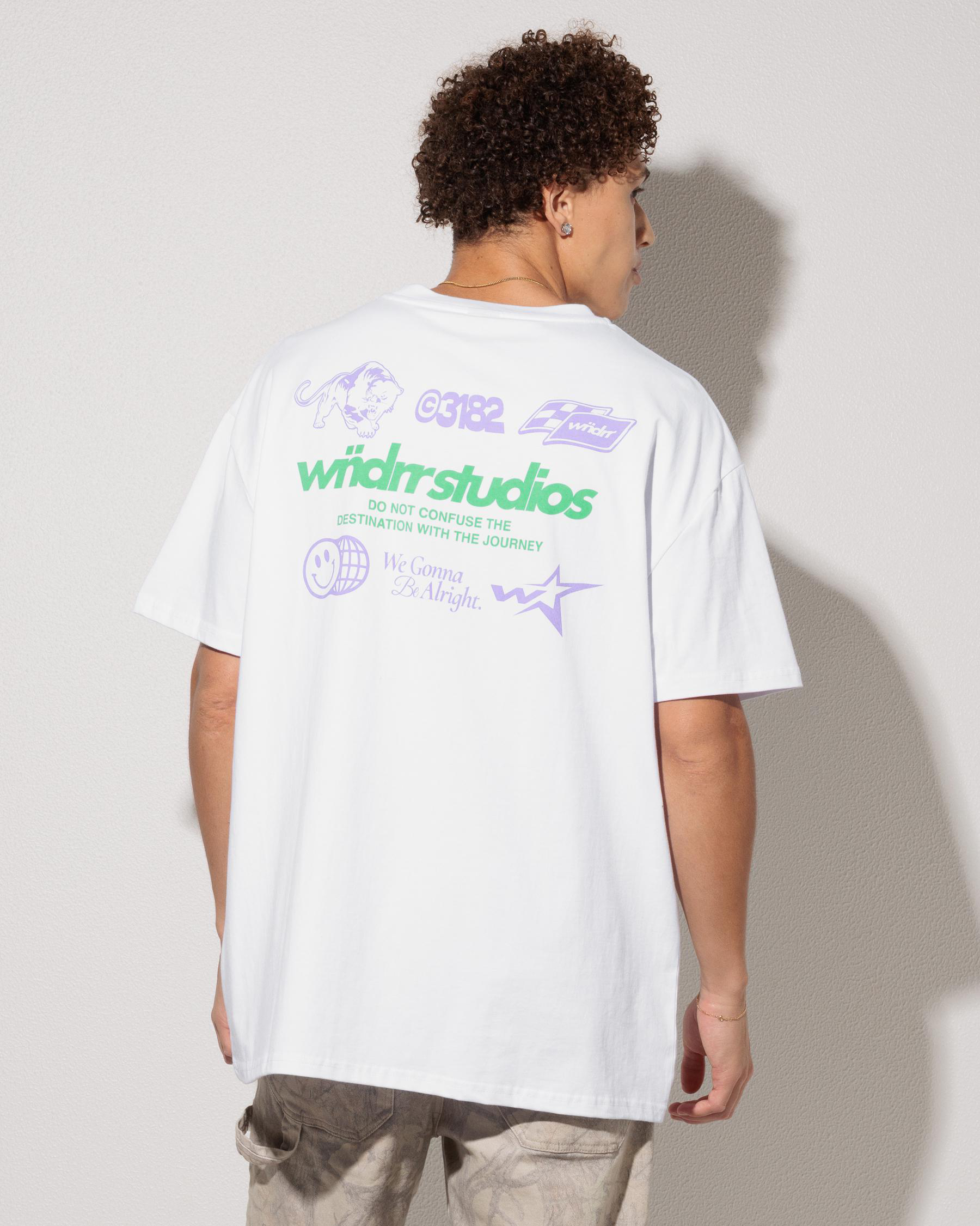 Shop Wndrr Oversteer Box Fit T-Shirt In White - Fast Shipping & Easy ...