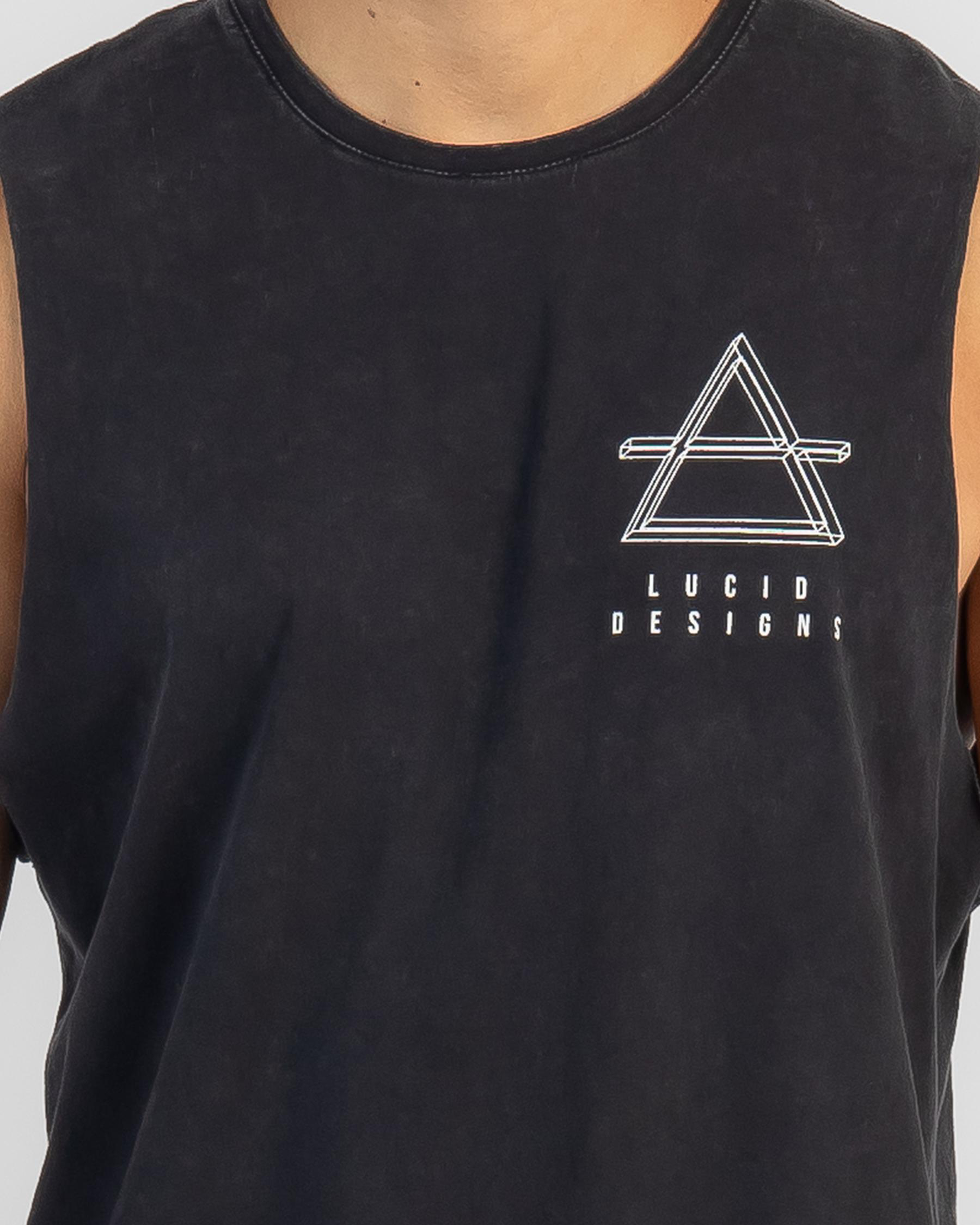 Shop Lucid Crest Muscle Tank In Black Acid - Fast Shipping & Easy ...