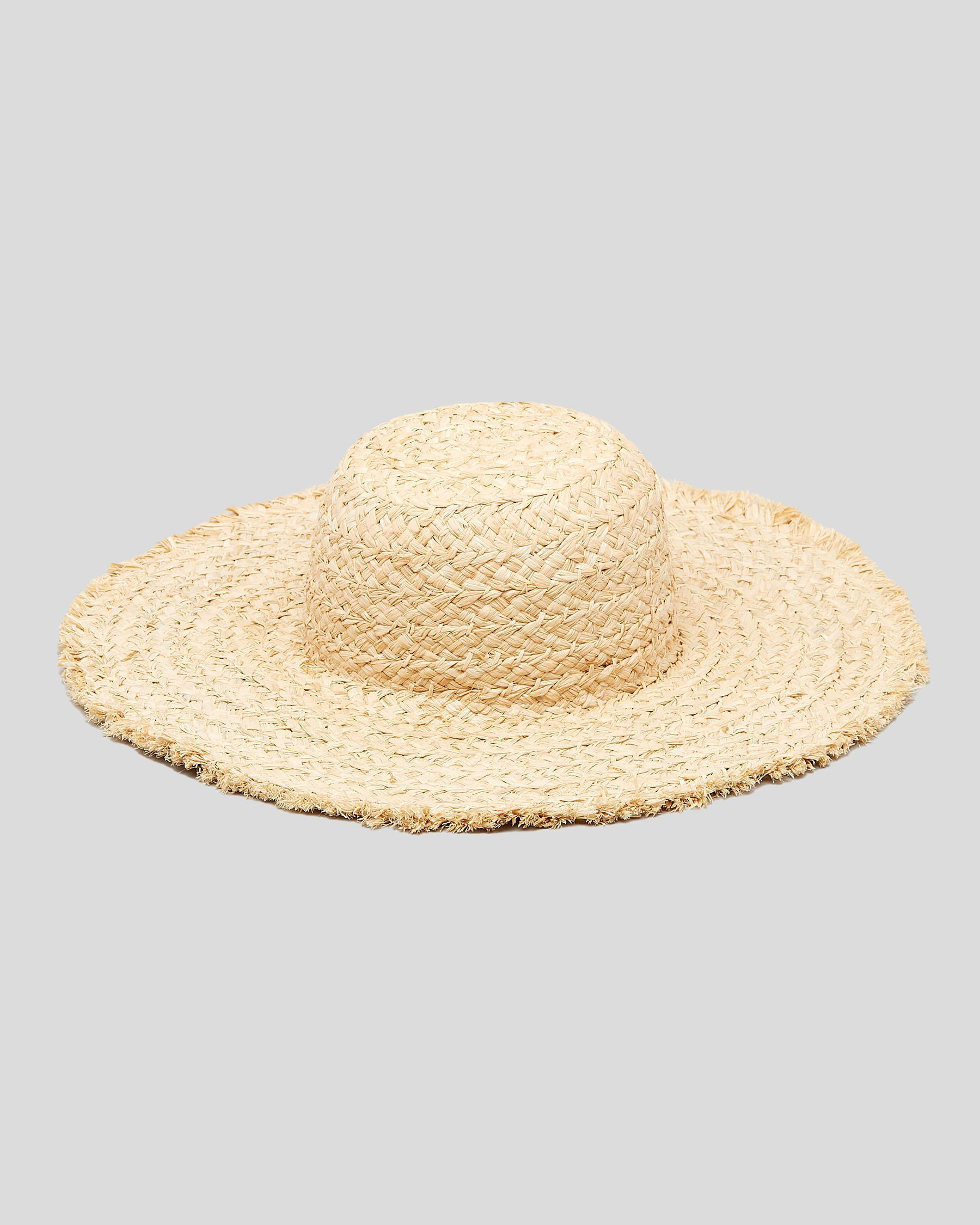 Shop Mooloola Azure Floppy Hat In Natural - Fast Shipping & Easy ...