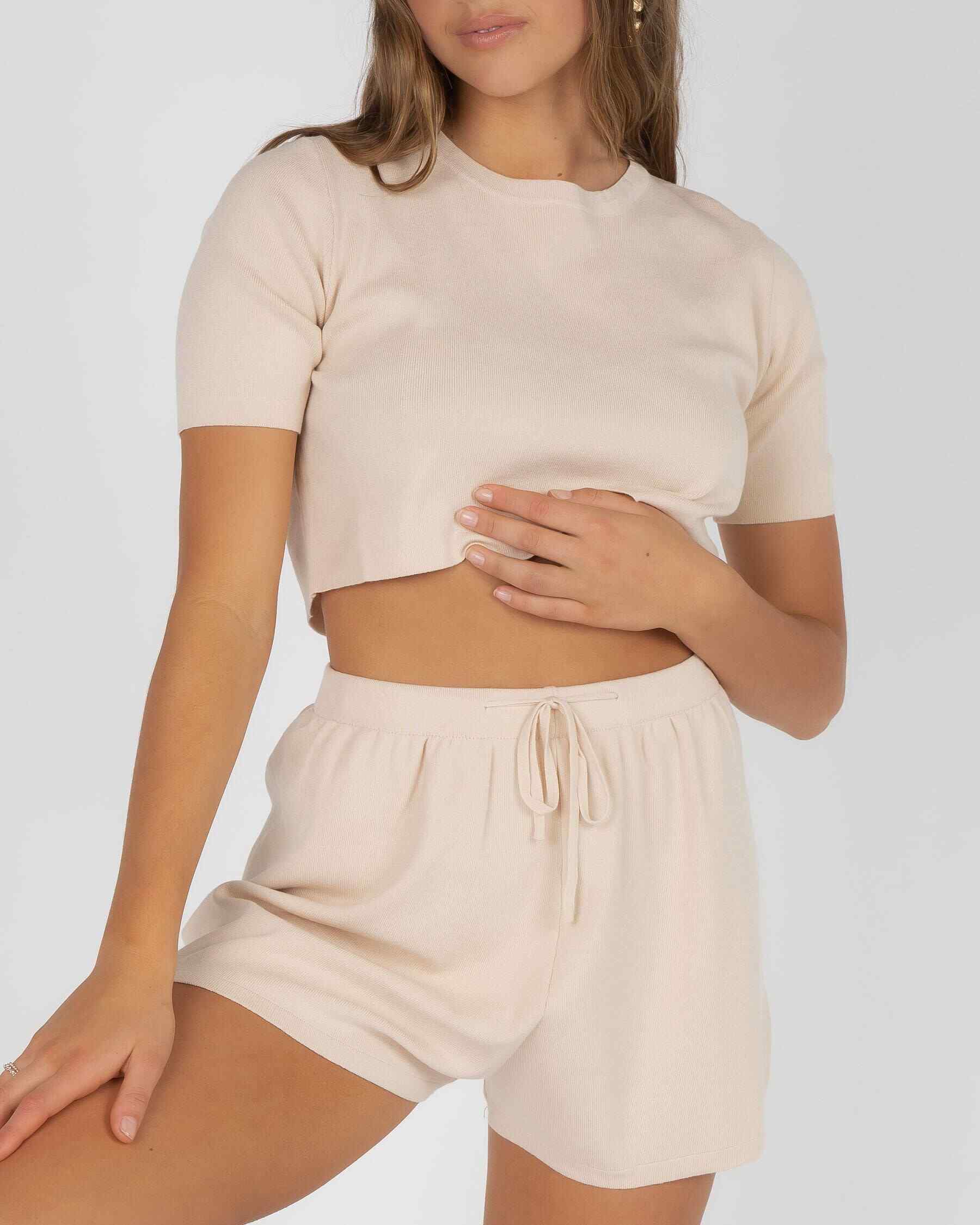 Shop My Girl Fairy Floss Shorts In Sand - Fast Shipping & Easy Returns ...